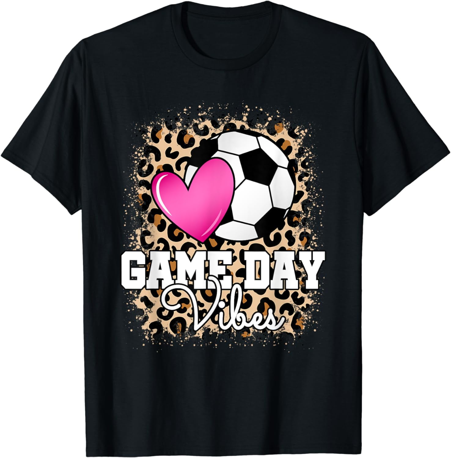 Game Day Soccer Leopard Print Women Girls Soccer T-Shirt - Walmart.com