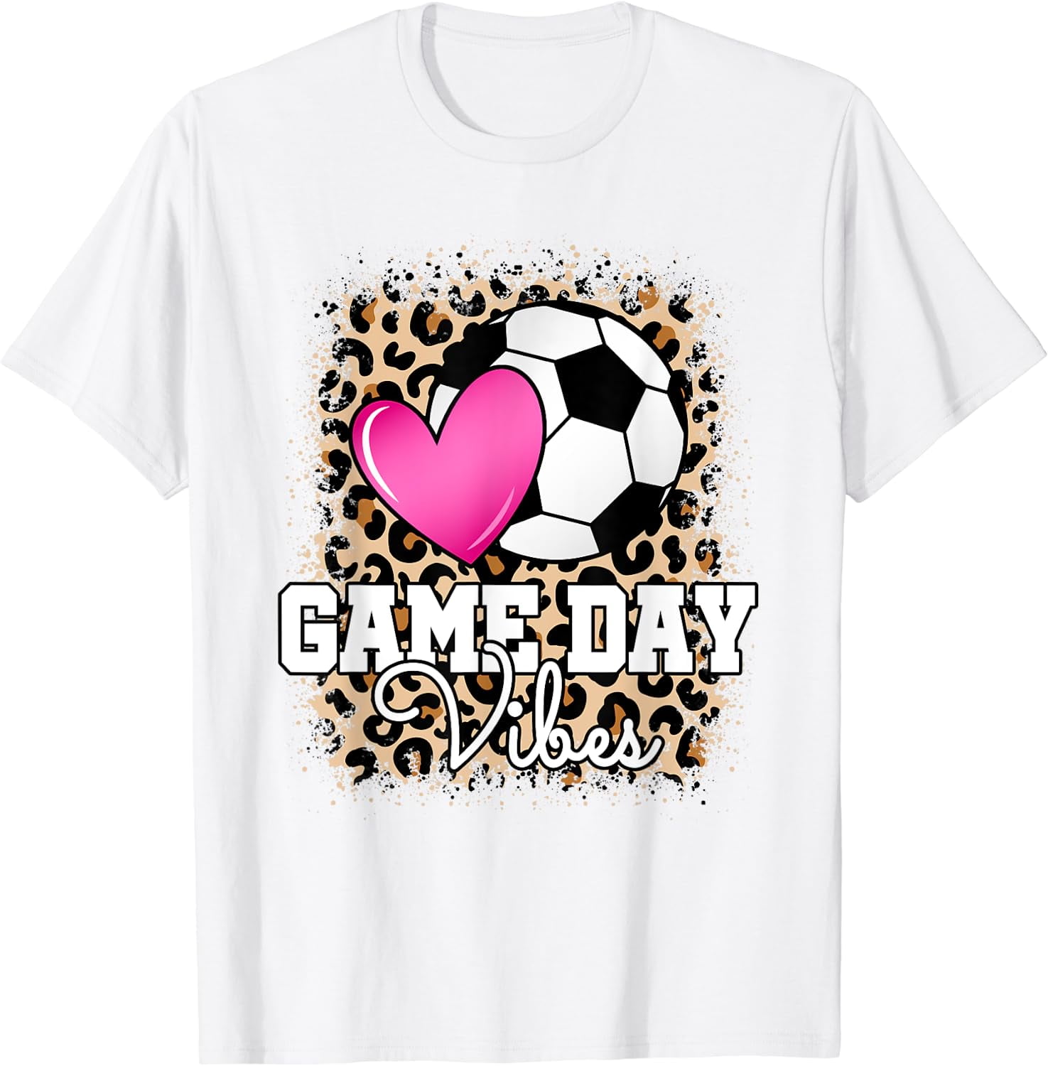Game Day Soccer Leopard Print Women Girls Soccer T-Shirt - Walmart.com
