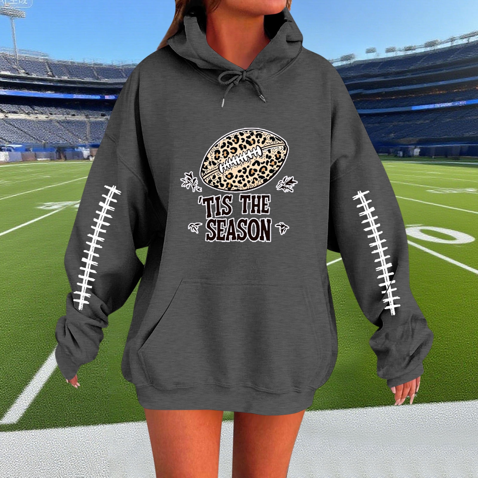 Byworldtasic Womens Sweatshirts Game Day Sweatshirt Women Football ...