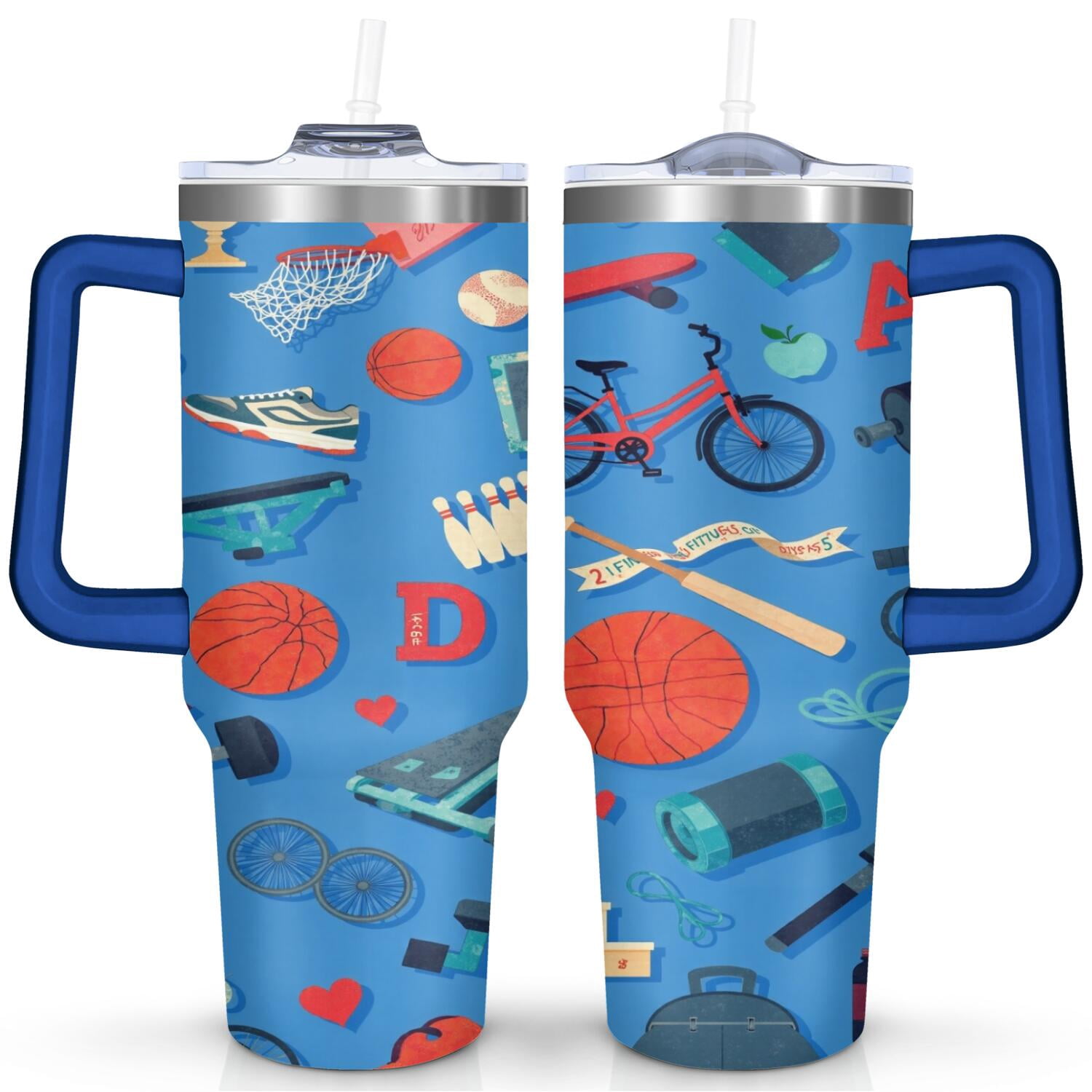 Game Day Tumbler 40oz - BPA-Free Stainless Steel Travel Mug - Leak ...