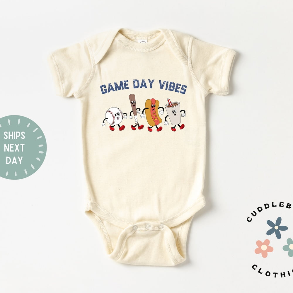 Game Day Vibes B_ball Baby Bodysuit, Retro B_ball Bodysuit, Cute Game ...
