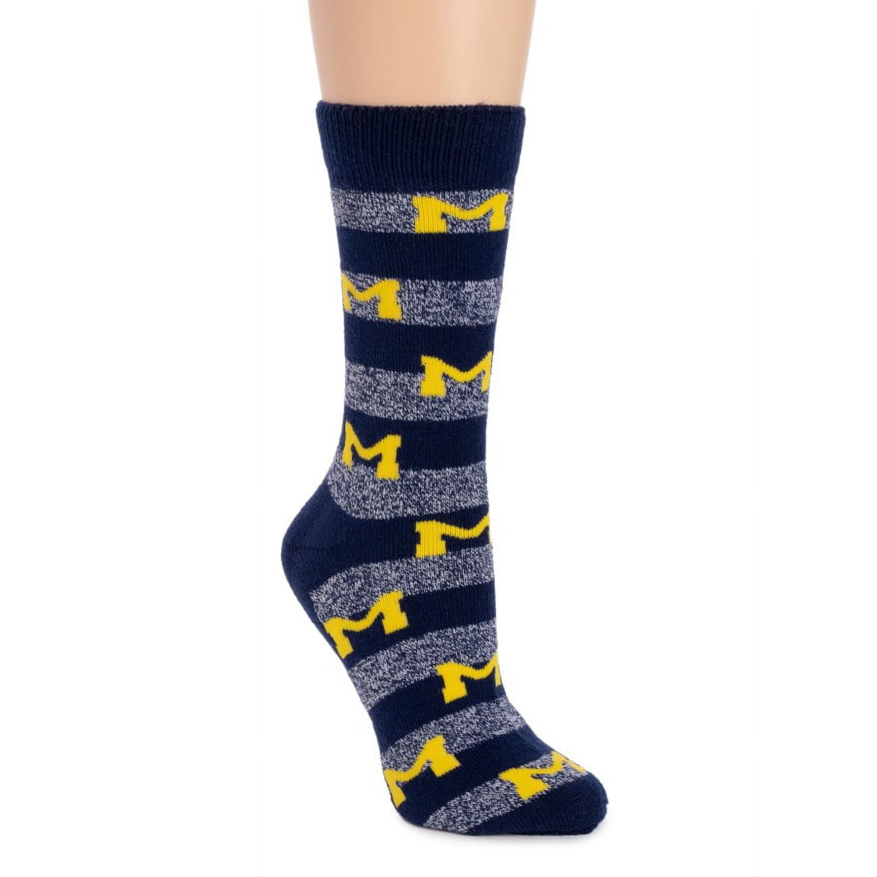 Game Day by MUK LUKS Unisex Terry Loop Socks, Michigan, One Size Fits ...