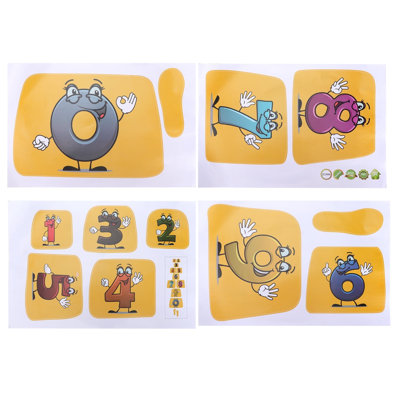 Game Decal Innovative Stickers Number Jumping Grid Ground Decals for ...