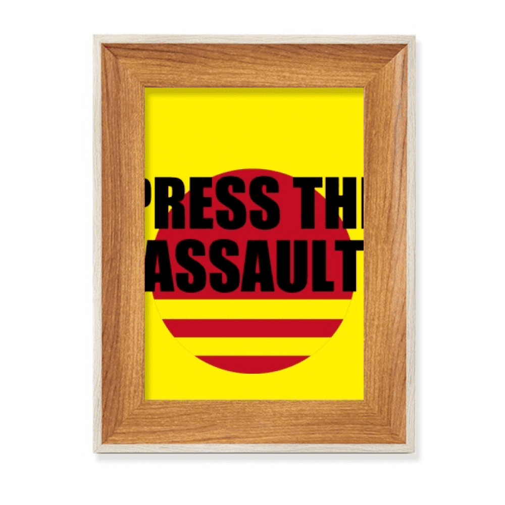 Game Dialogue Press The Assault Desktop Wooden Photo Frame Display ...