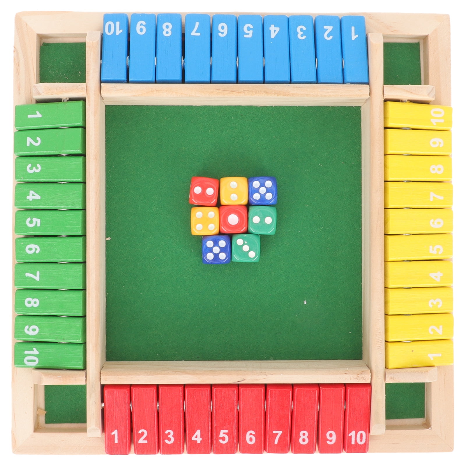 Game Dice Board Wooden The Box Shut Games Math Player 4 Number Numbers ...