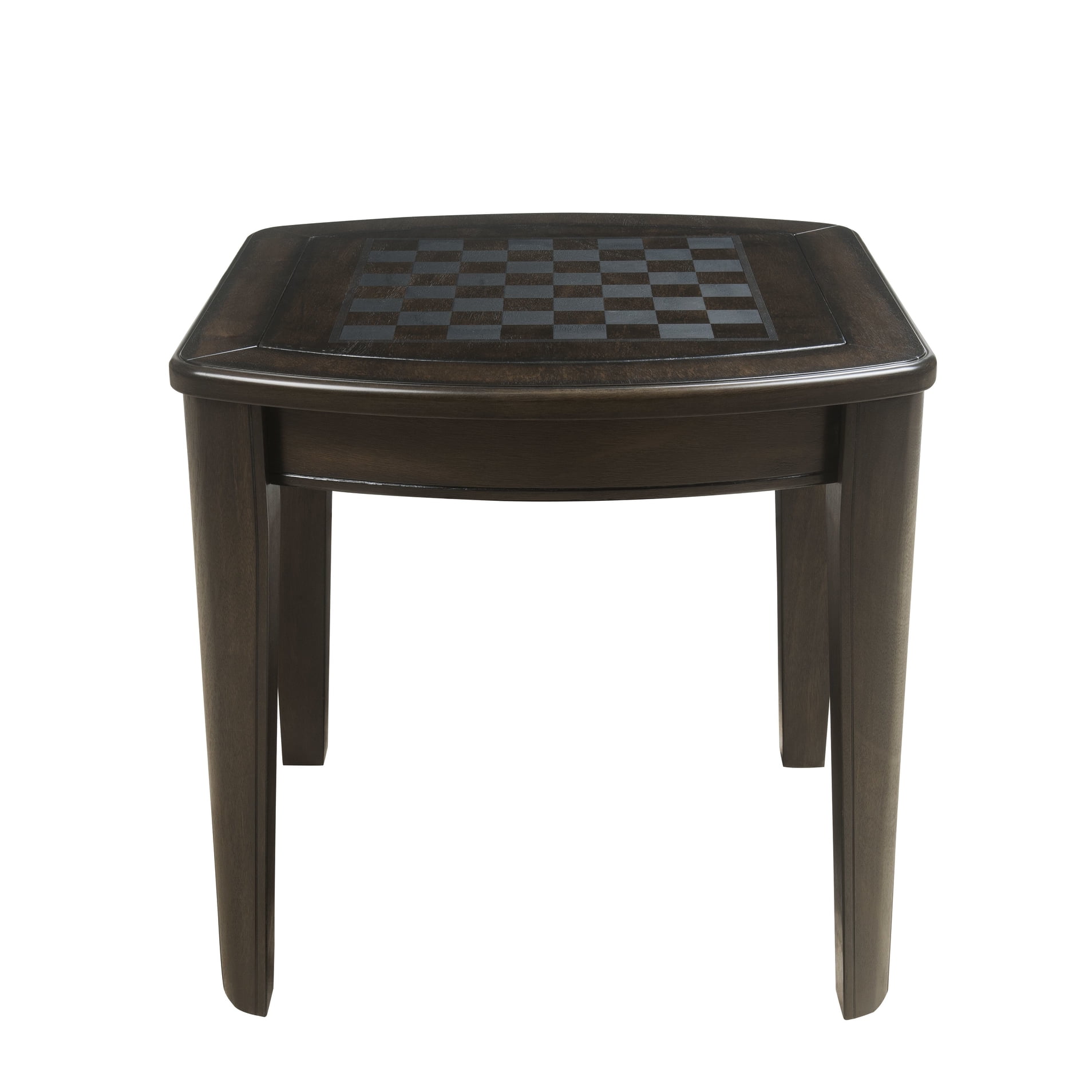 Game End Table In Brown, Wood Construction With Reversible Chessboard ...