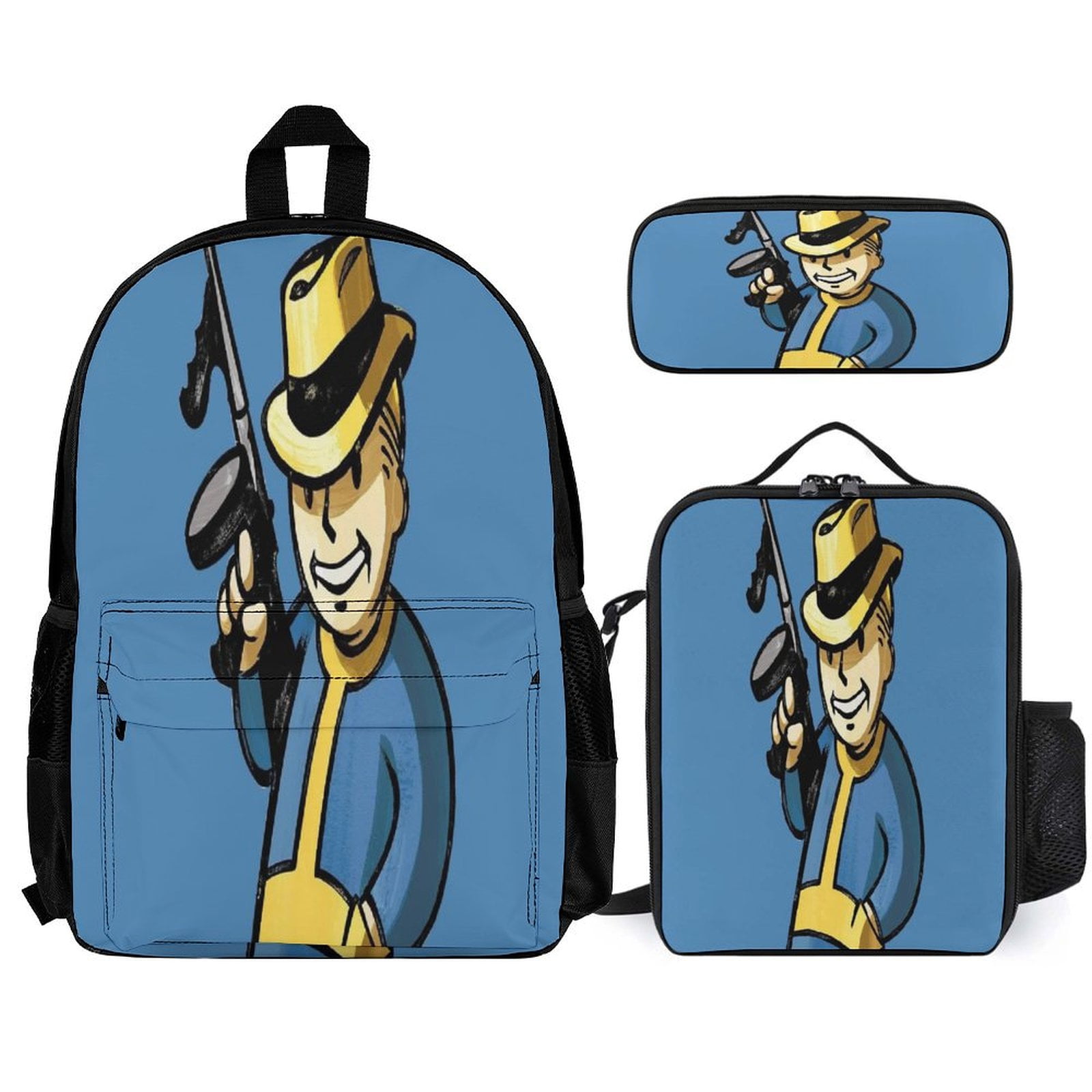 Game Fallout Backpac Set Backpac with Front Pocket 3 Pices Backpac with ...