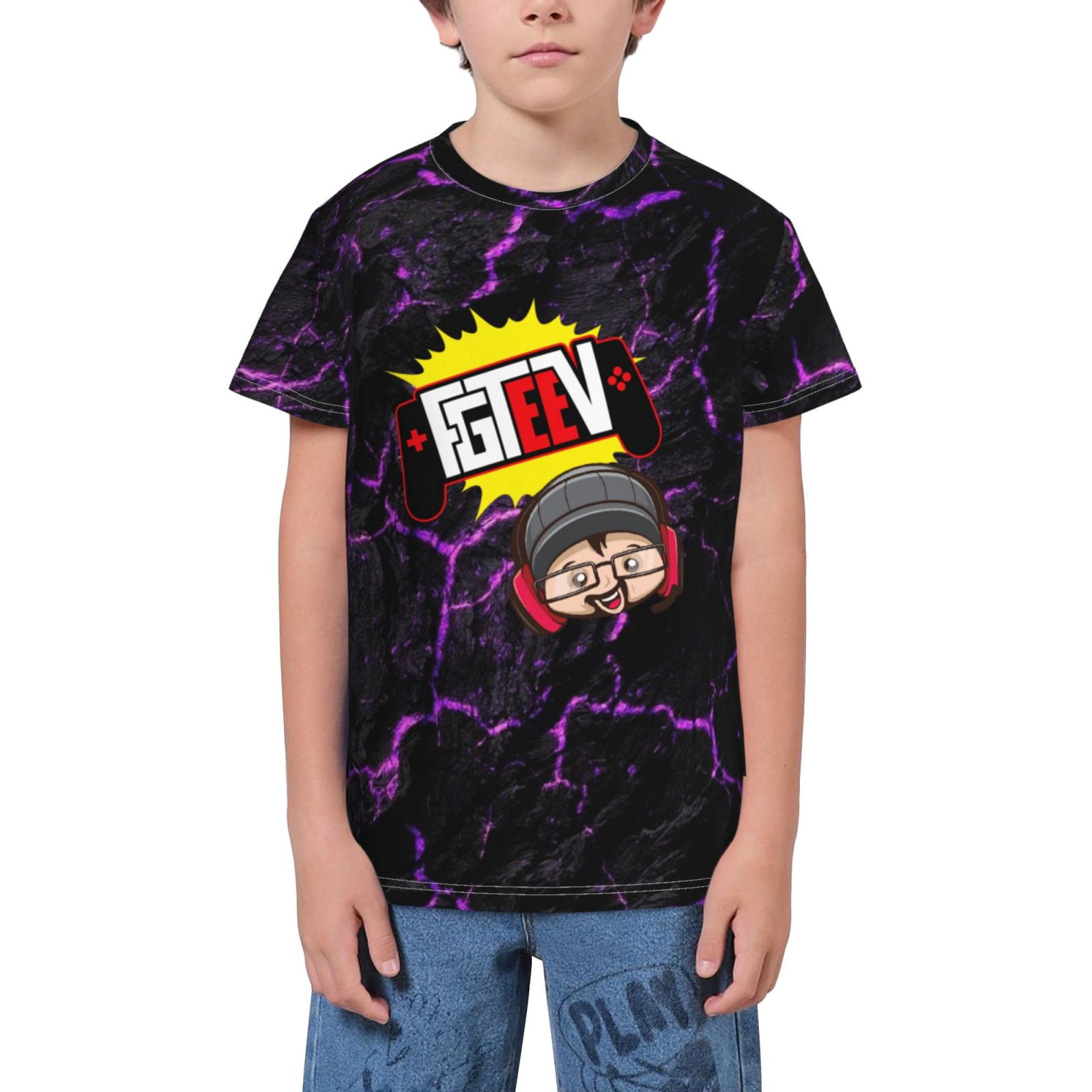 Game Fgteev Children'S T Shirt, Kids Short Sleeve Cute T Shirt, Round ...