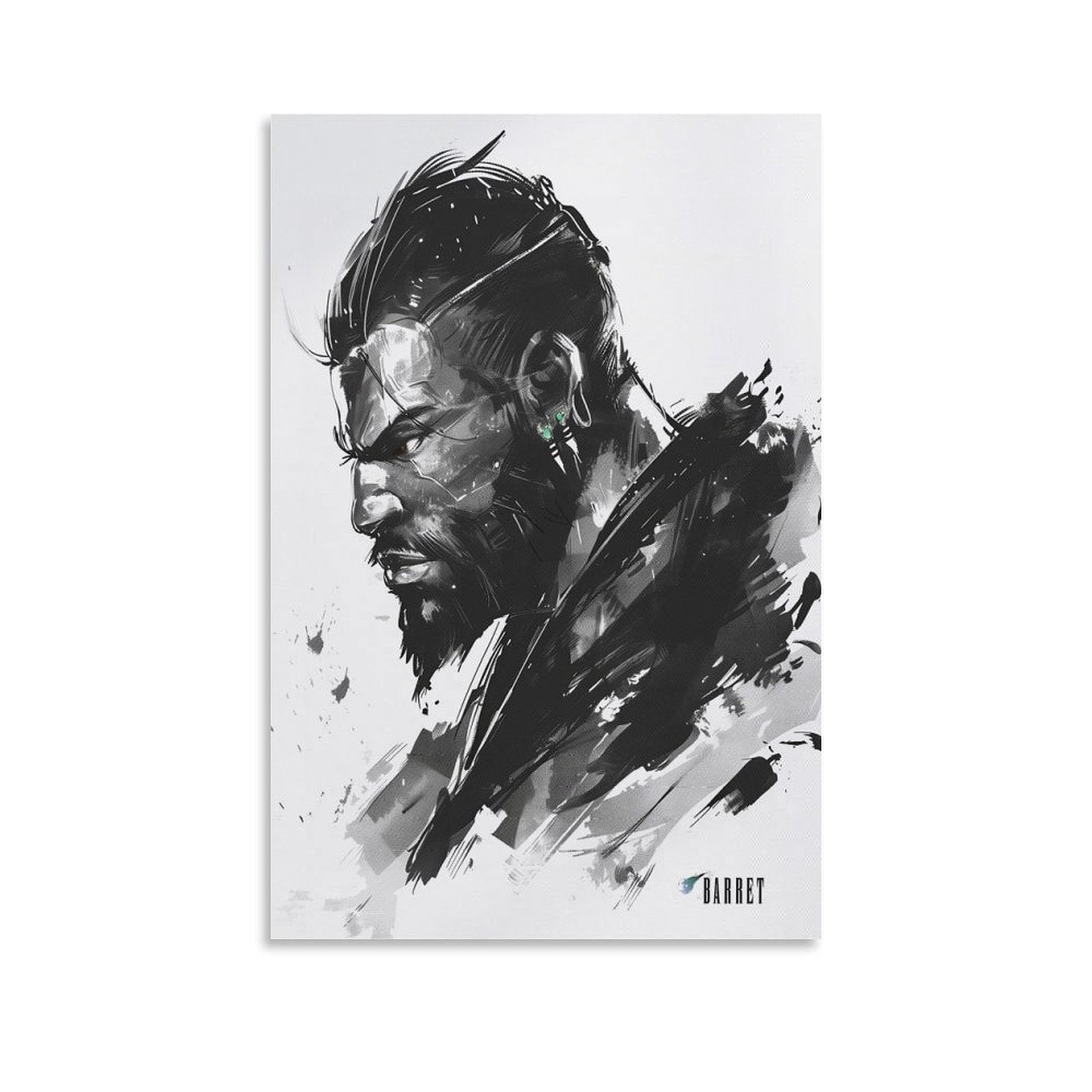 Game Final Anime Fantasy 7 Rebirth Art Game Poster Barret Poster ...