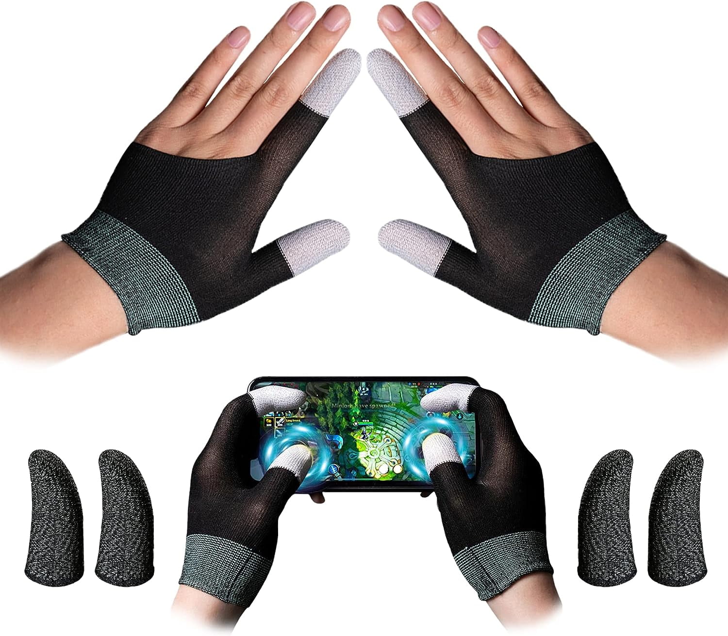 Game Finger Sleeve, Touch Screen Finger Sleeve, Anti-sweat Thumb ...
