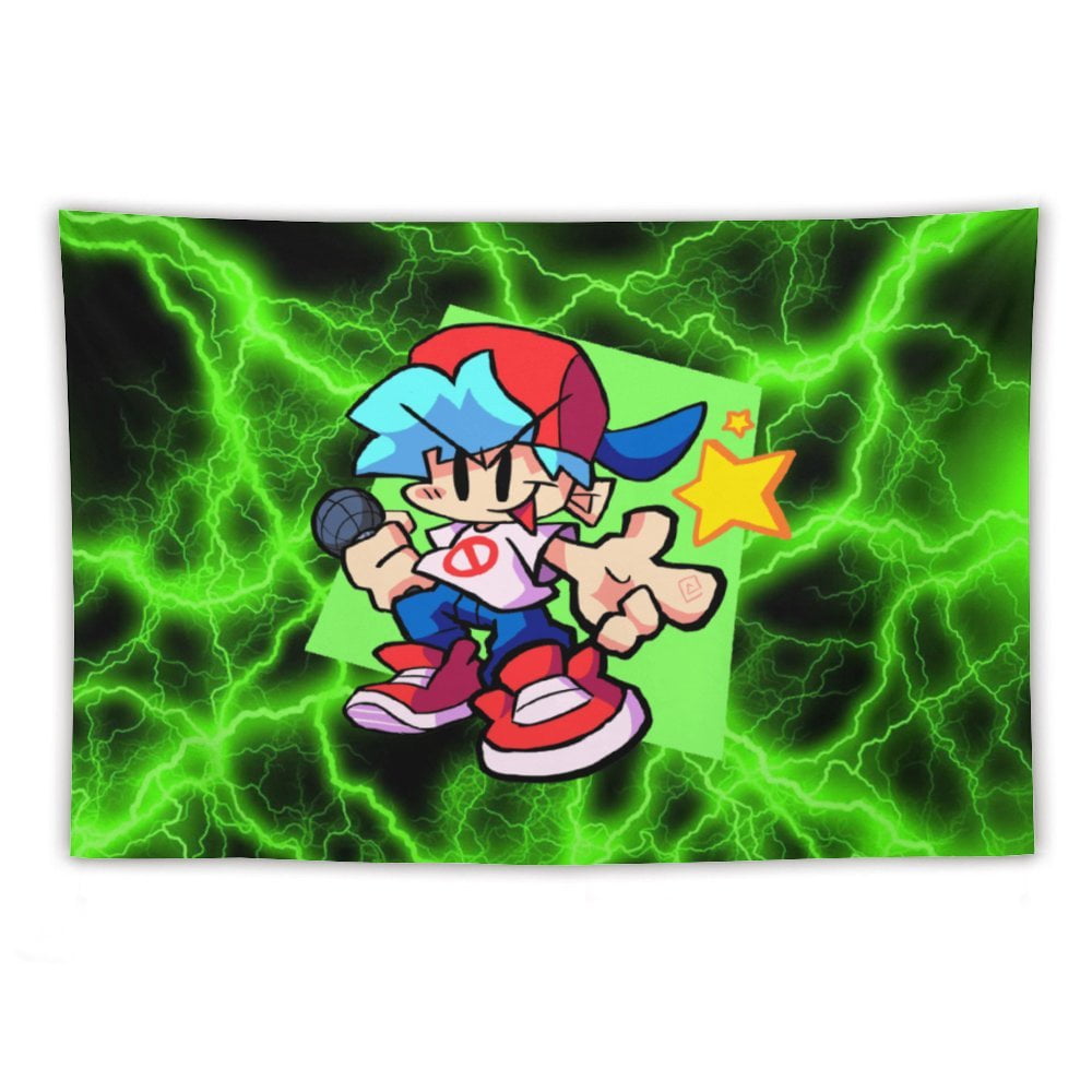 Game Friday Night Funkin Tapestry, Wall Art Hanging Decor Tapestry ...