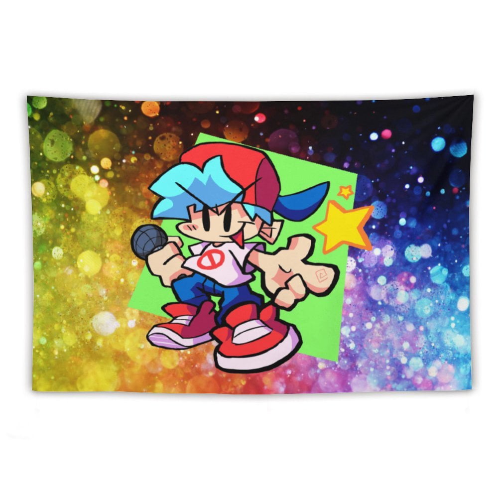 Game Friday Night Funkin Tapestry, Wall Art Hanging Decor Tapestry ...