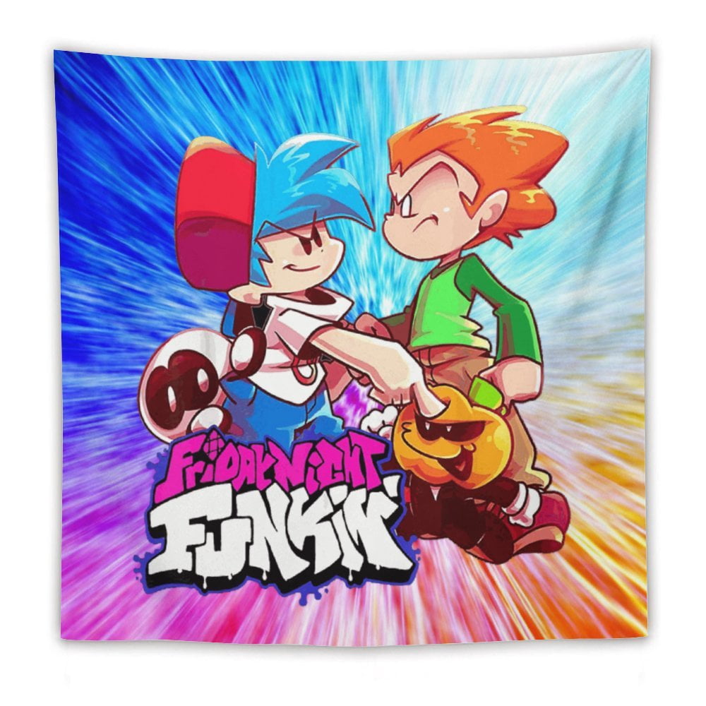 Game Friday Night Funkin Tapestry, Wall Art Hanging Decor Tapestry ...