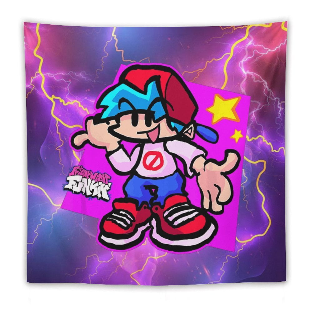 Game Friday Night Funkin Tapestry, Wall Art Hanging Decor Tapestry ...