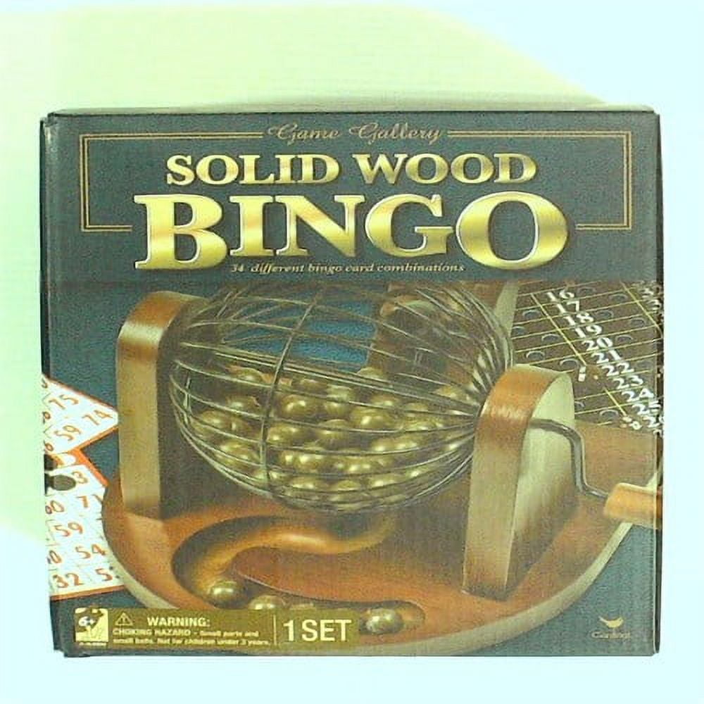 Game Gallery Solid Wood Bingo with 34 Different Card Combinations ...
