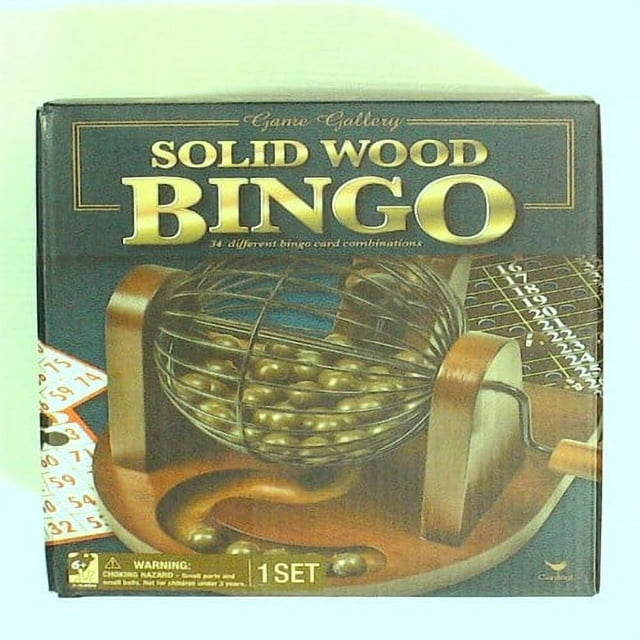 Game Gallery Solid Wood Bingo with 34 Different Card Combinations ...