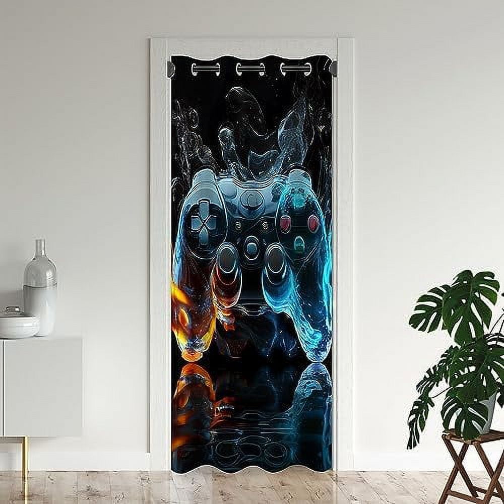 Game Gamepad Door Curtains for Doorways Gamer Controller Playroom ...