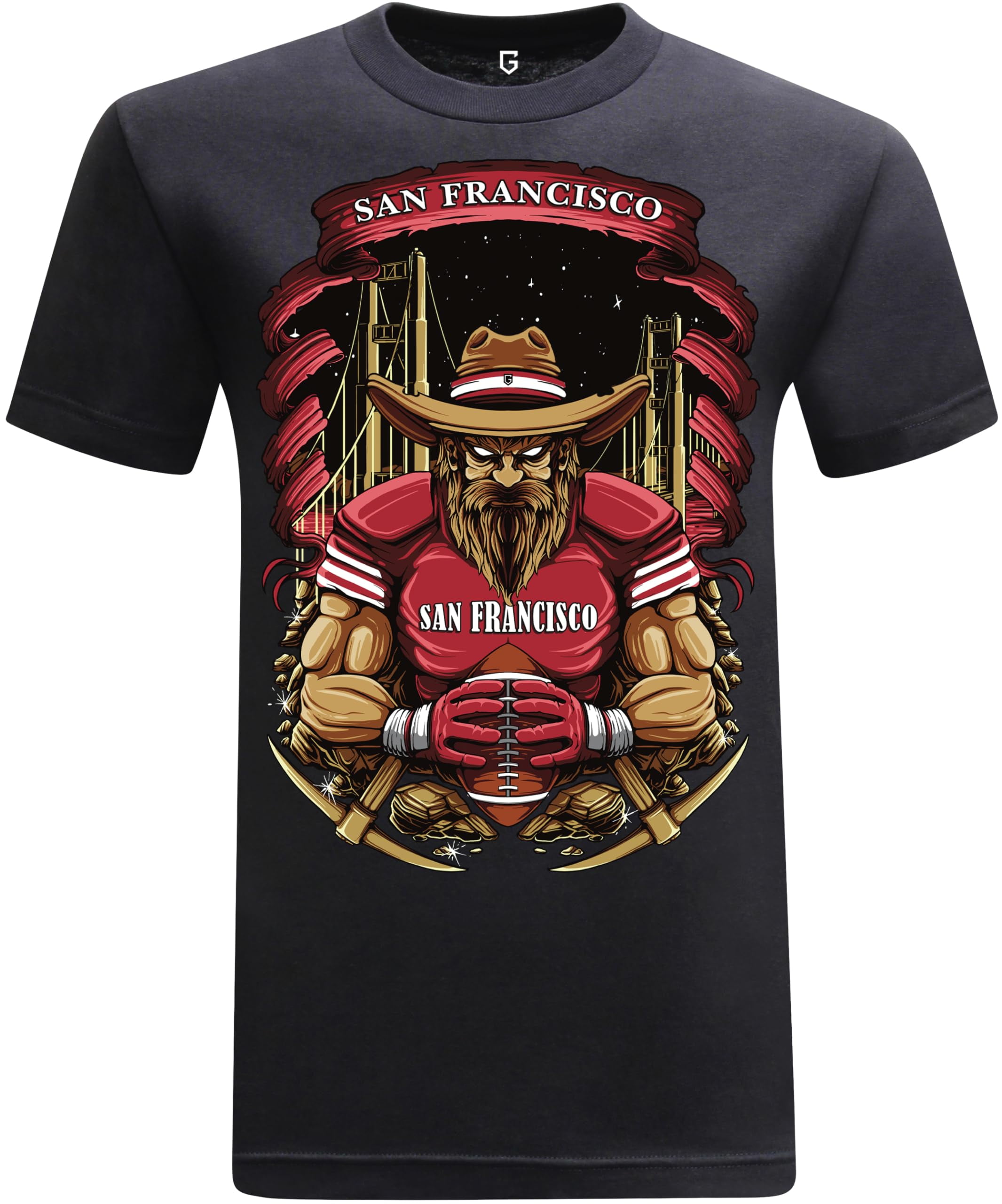 Game Garment Football Team Fan Sports Short Sleeve Crewneck Mens T ...