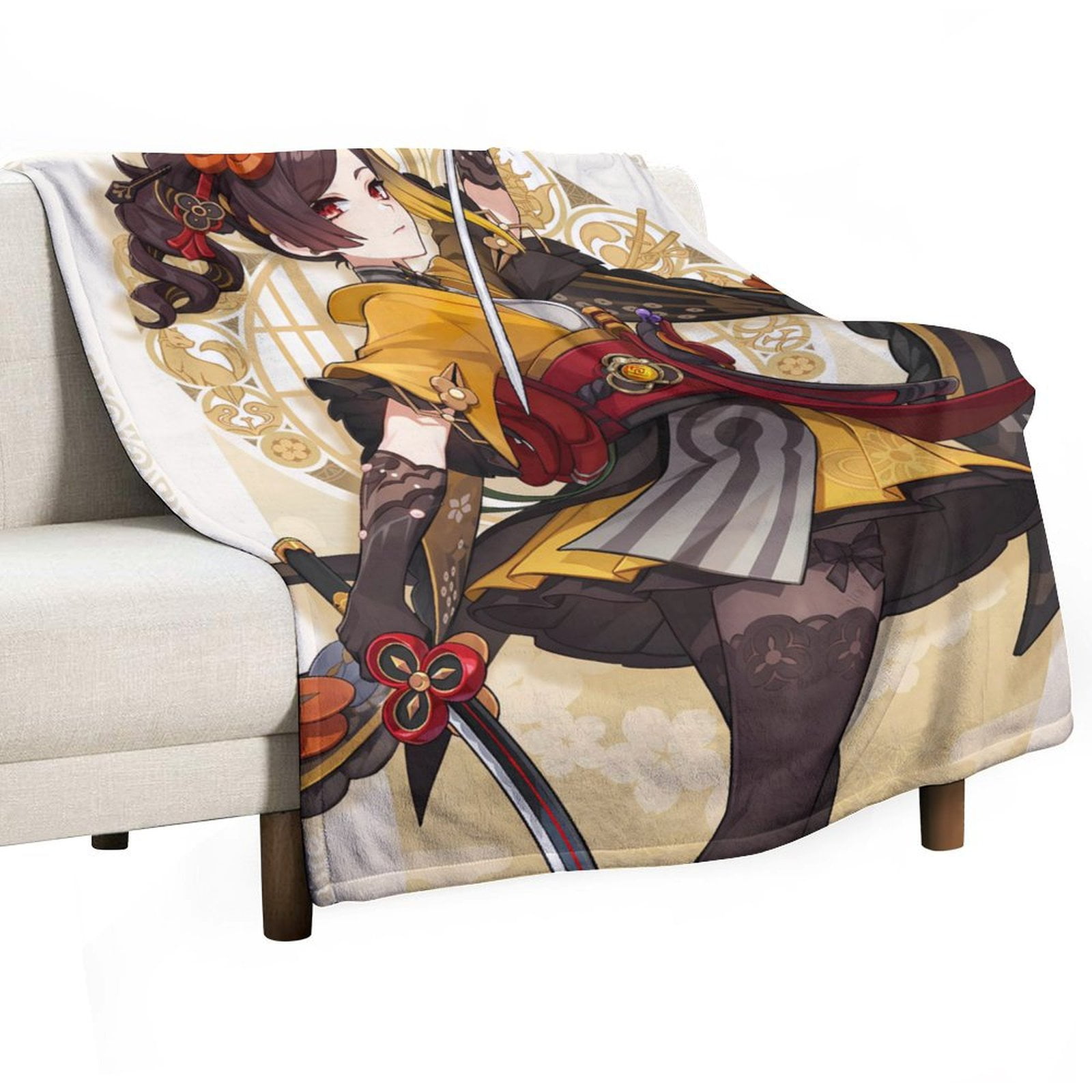 Game Genshin Impact Blanket Inazuma Chiori Anime Blanket 80"×60" Super ...