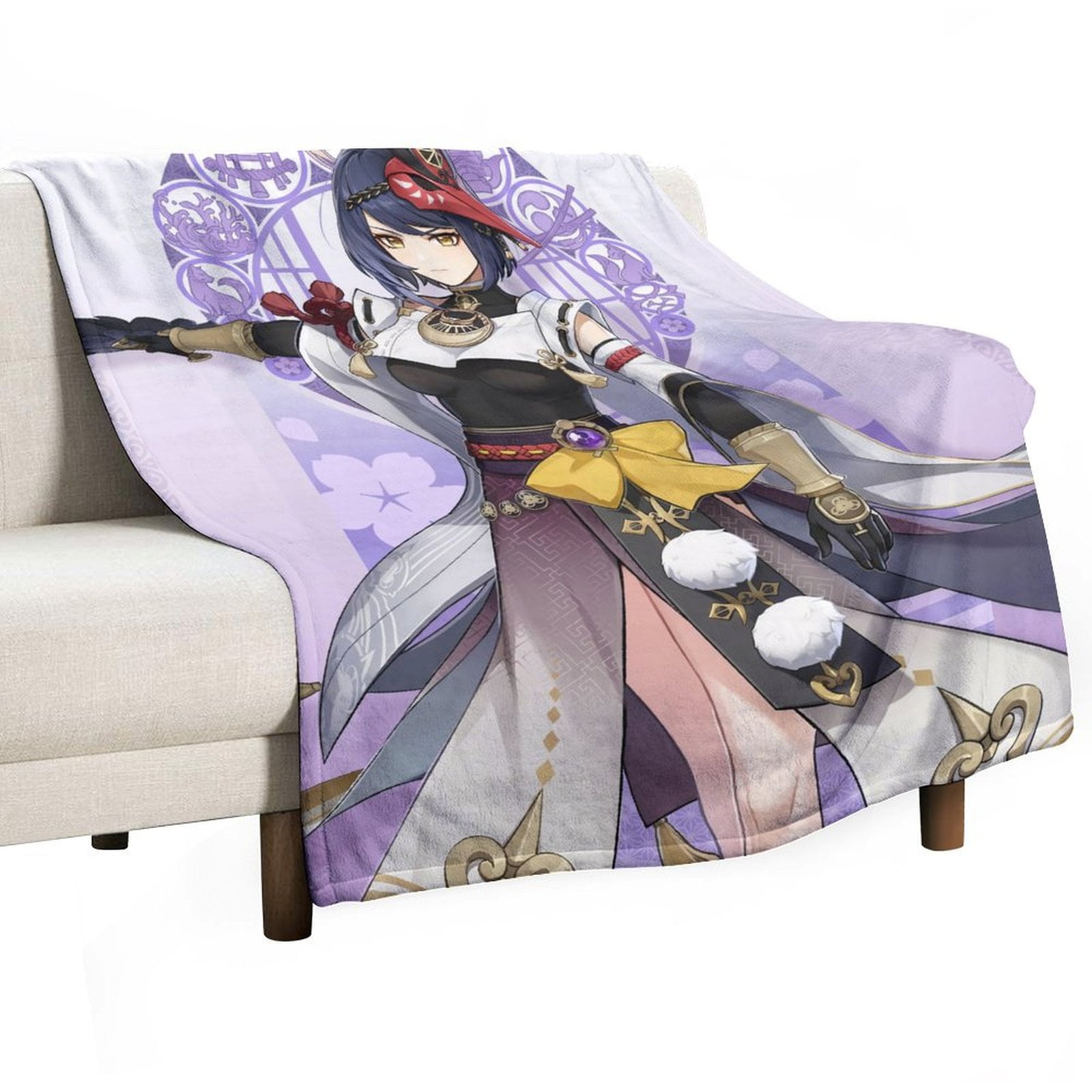 Game Genshin Impact Blanket Inazuma Kujou Sara Anime Blanket 50"×40 ...