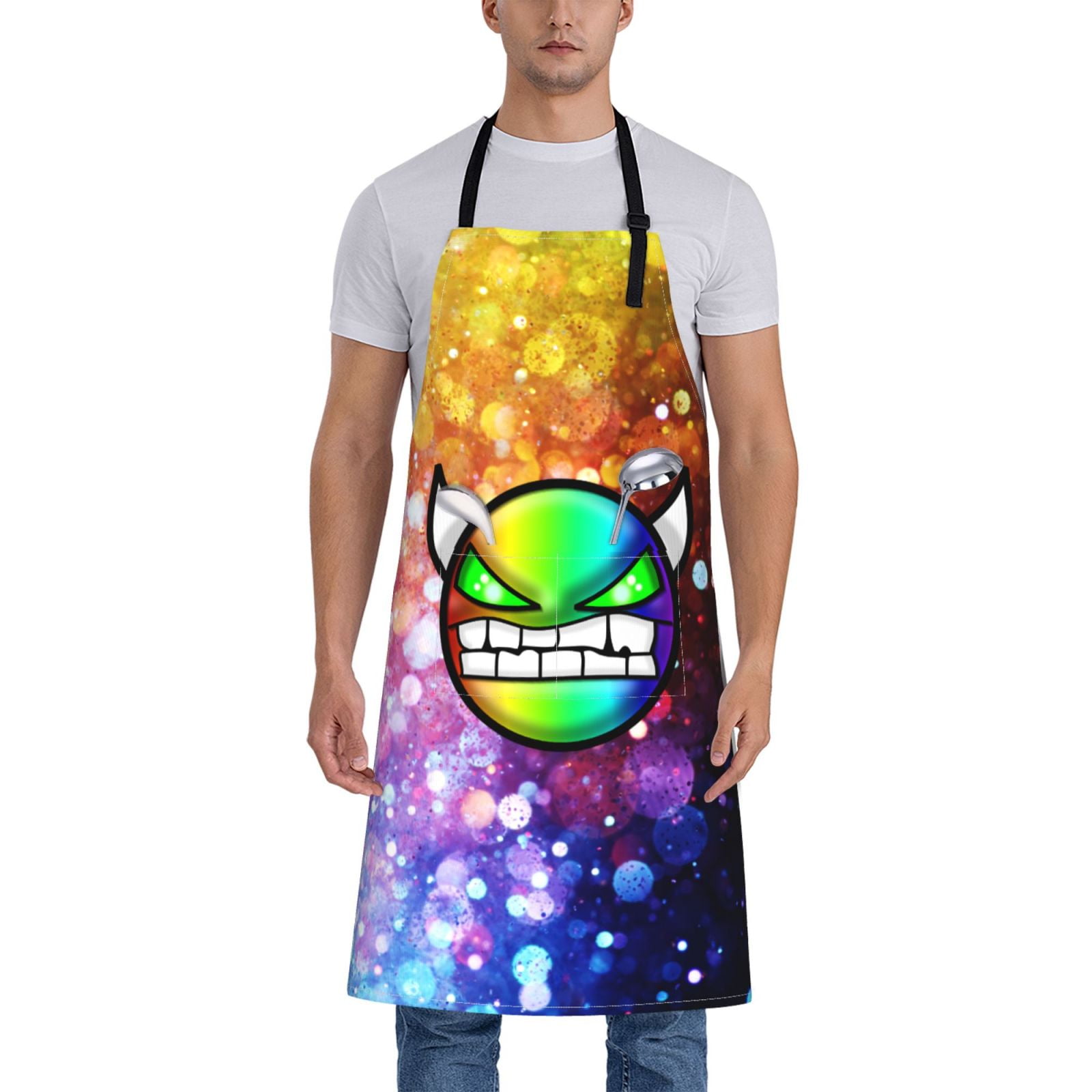Game Geometry Dash Bib Apron Waterdrop Resistant Adjustable For Men ...