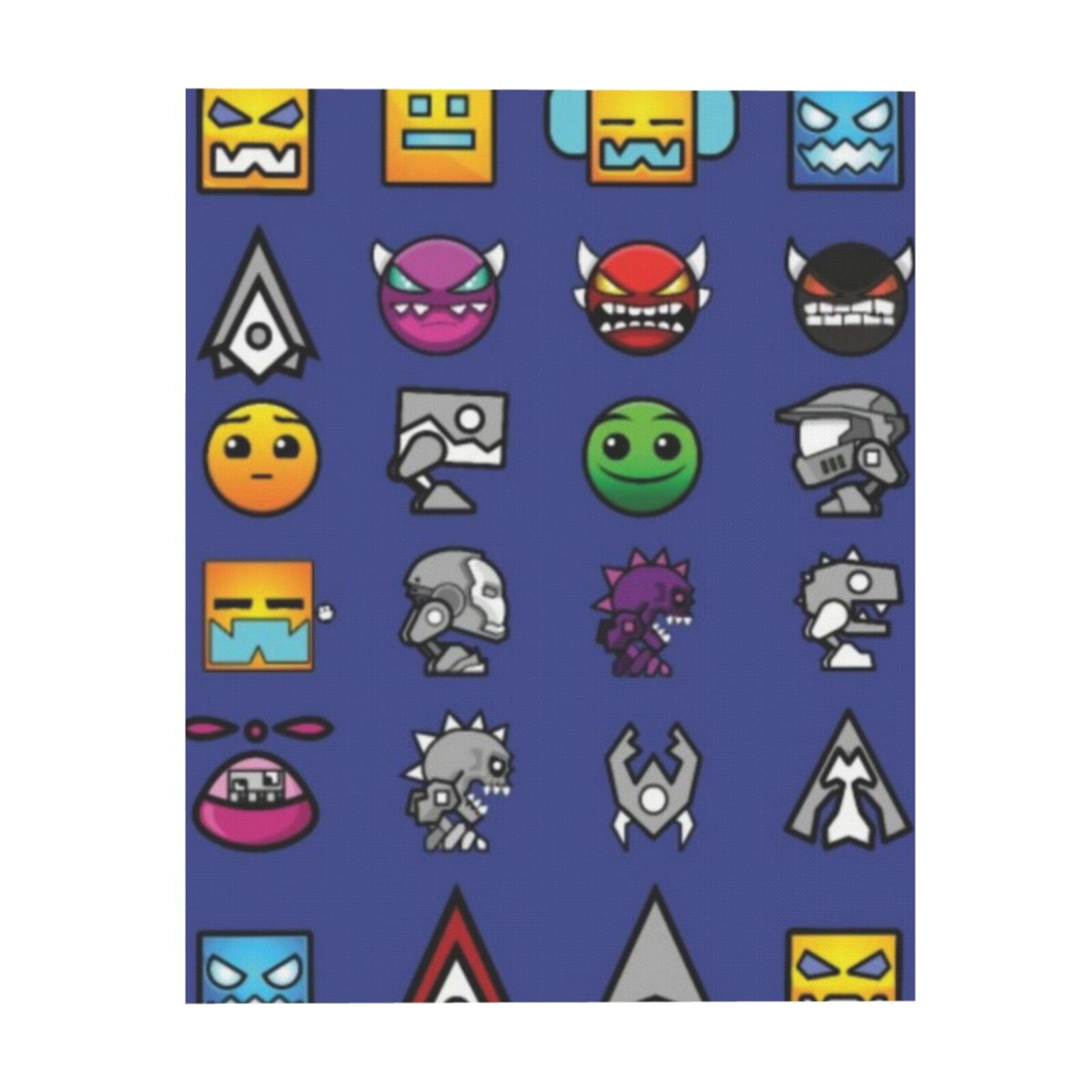 Game Geometry Dash Canvas Decorative Poster Gift Art Picture Painting ...