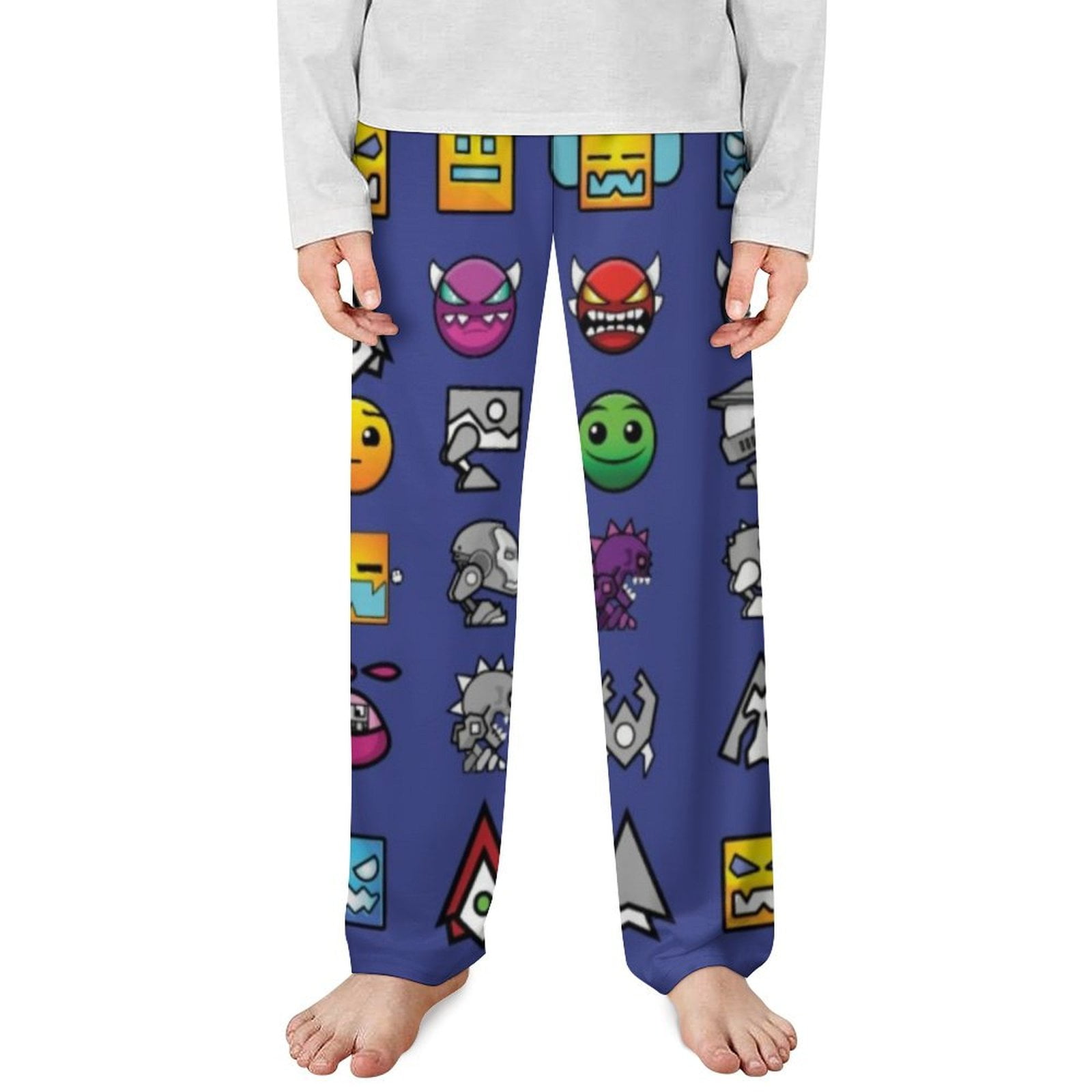 Game Geometry Dash Children's Pajamas Cozy Lounge Straight Leg Sleeping ...