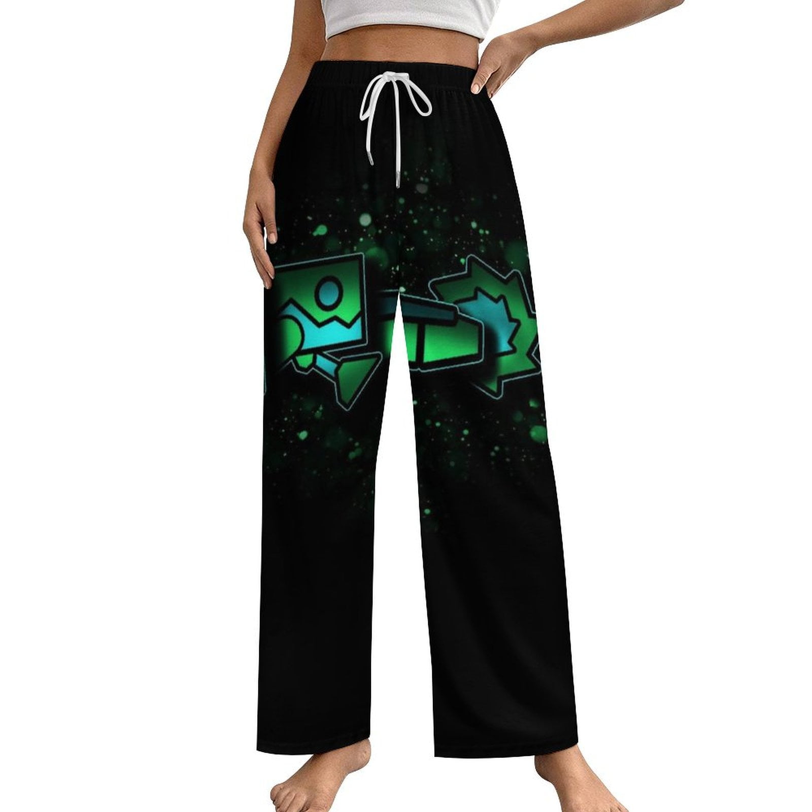 Game Geometry Dash Home Pajama Pants For Womens Comfortable Soft Lounge ...