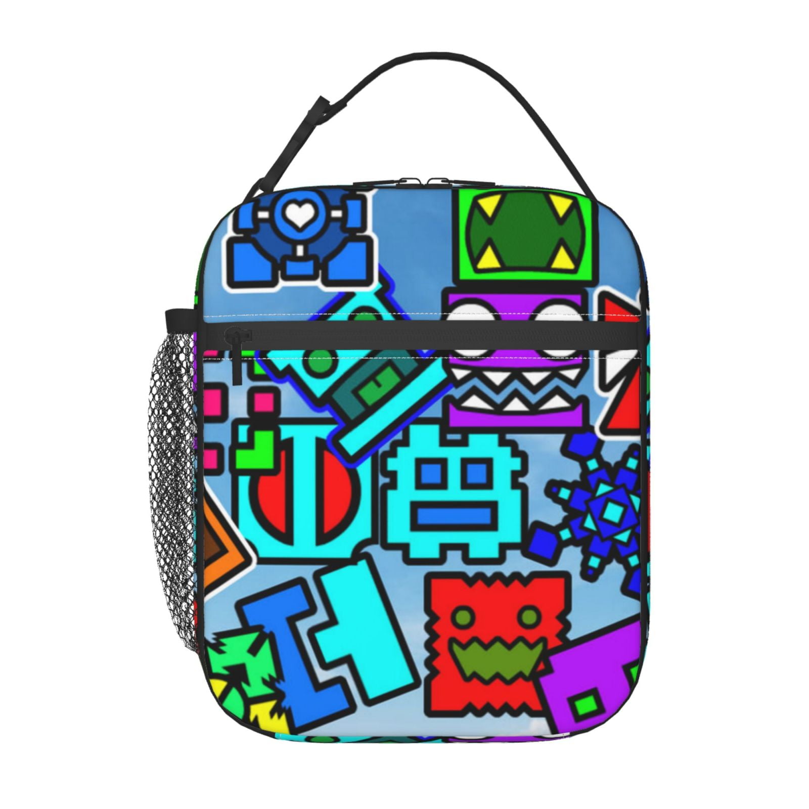 Game Geometry Dash Levels Insulated Lunch Bag Portable Tote Bento Bag ...