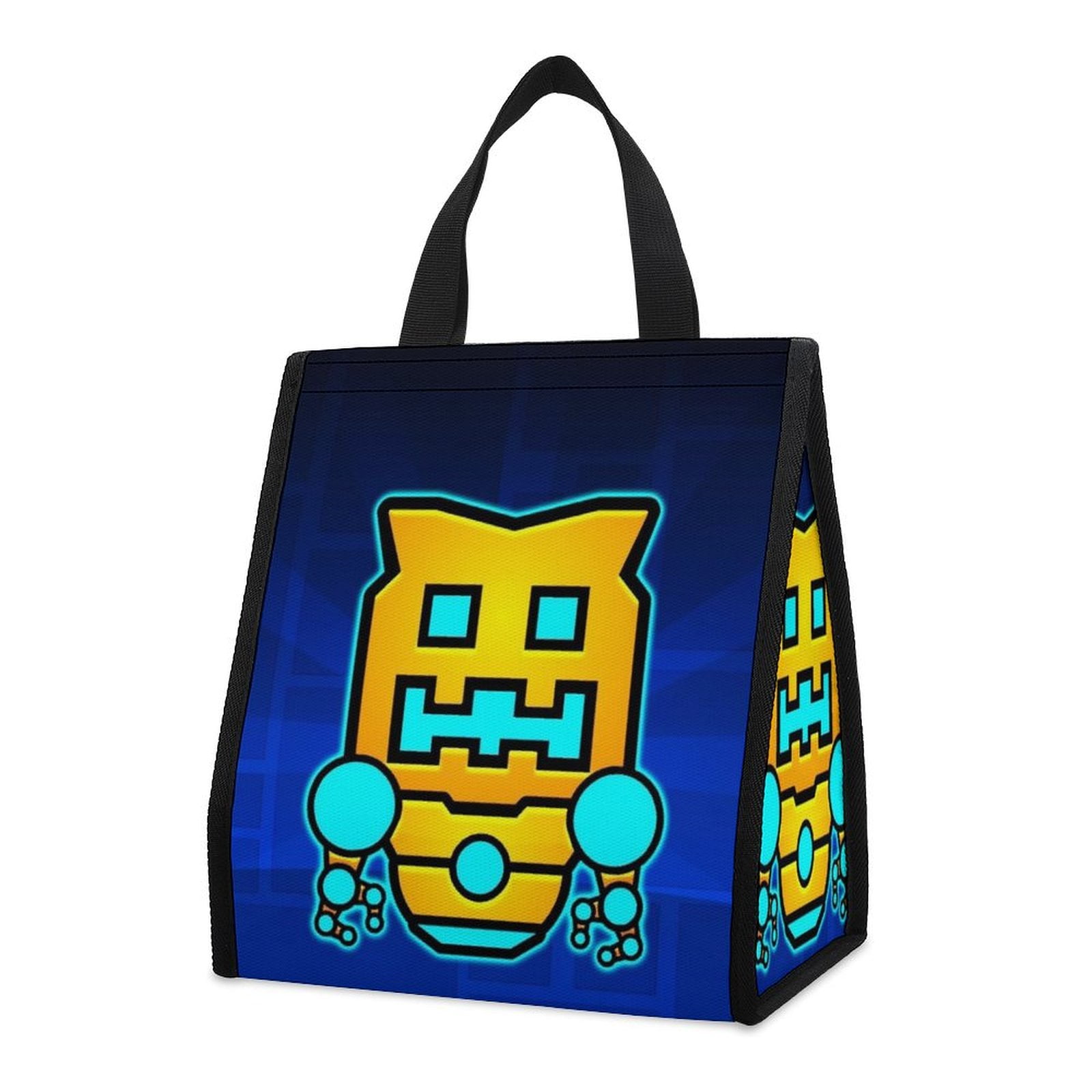Game Geometry Dash Lite Portable Lunch Bag Folding Insulated Lunchbag ...