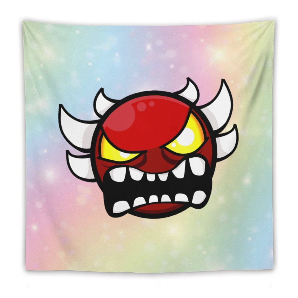 Game Geometry Dash Tapestry, Wall Art Hanging Decor Tapestry 60x60 Inch ...