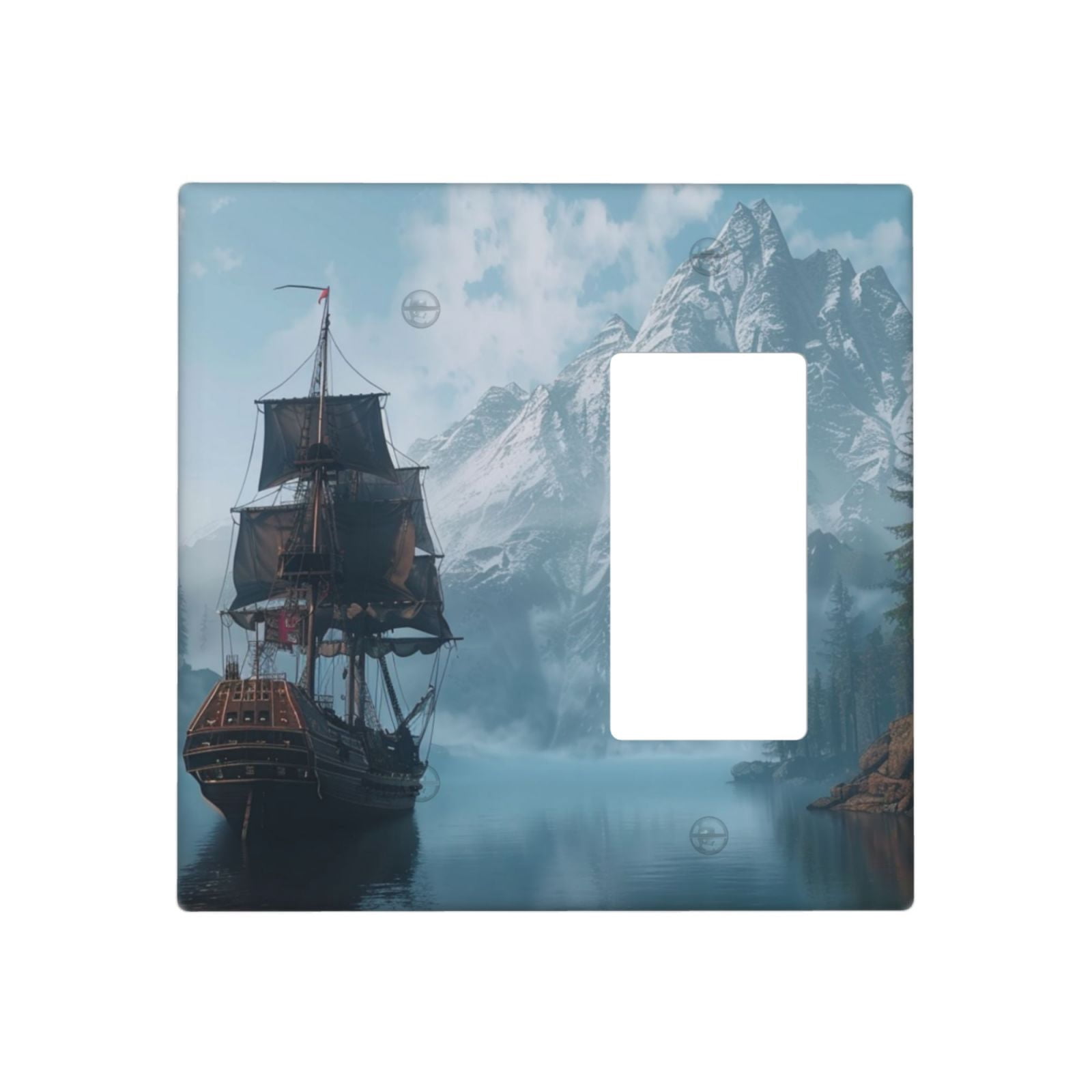 Game Graphics Lake Switch Cover Decorative Wall Plate / 2-Gang 1-Decor ...