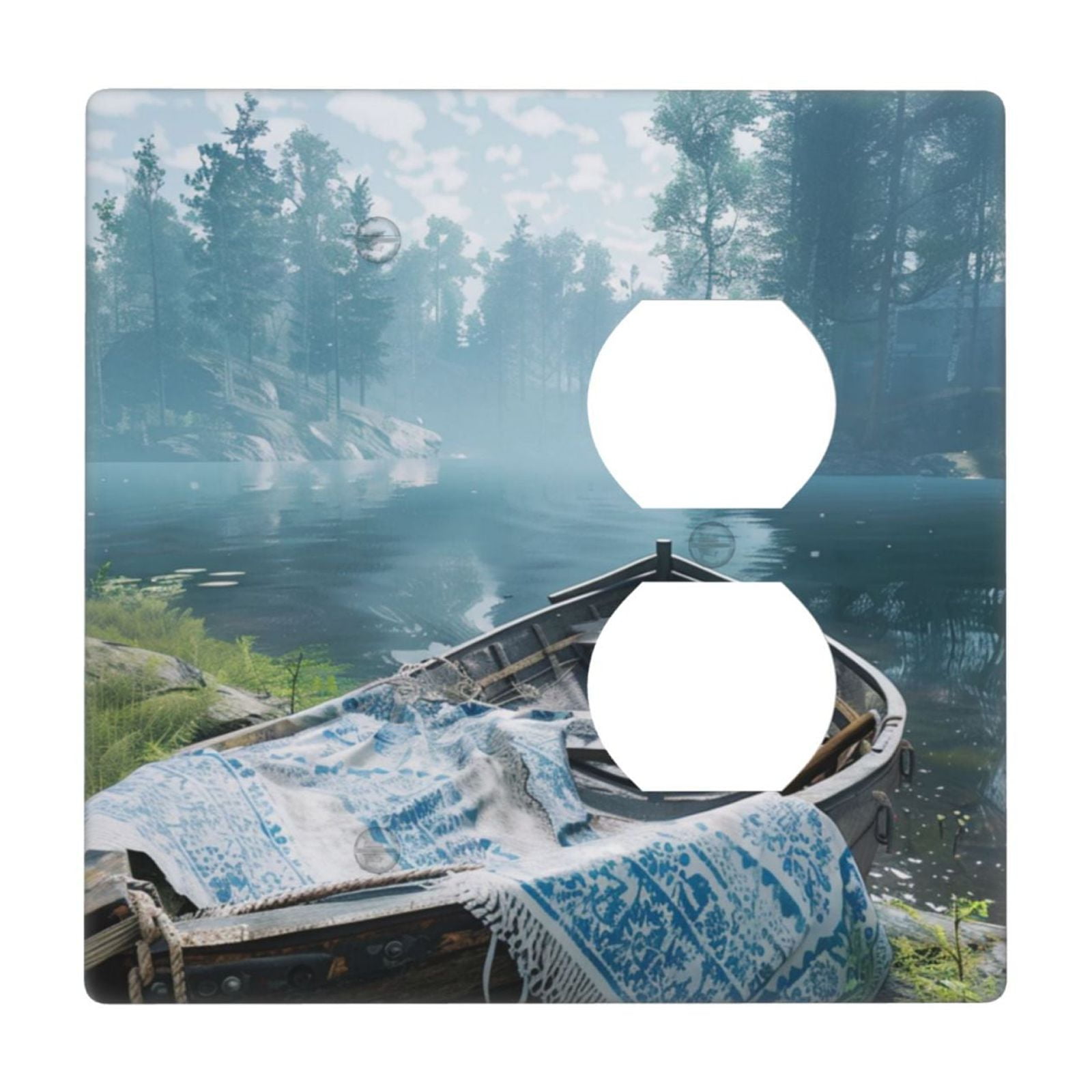 Game Graphics Lake Switch Cover Decorative Wall Plate / 2-Gang 1-Duplex ...
