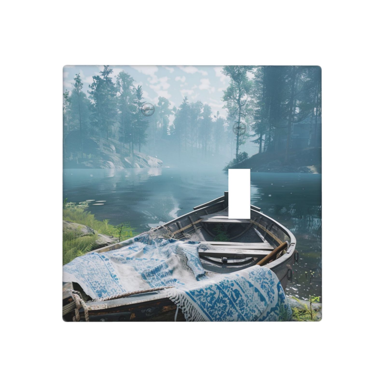 Game Graphics Lake Switch Cover Decorative Wall Plate / 2-Gang 1-Toggle ...