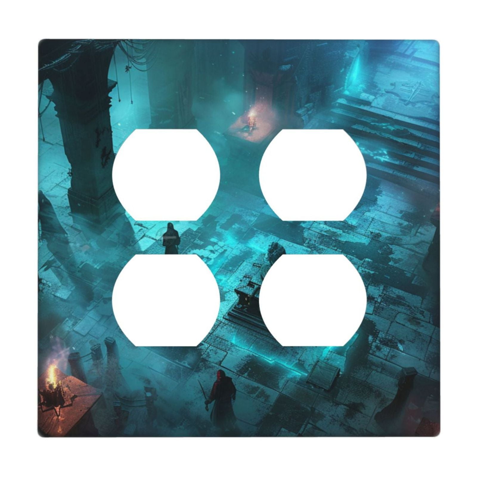 Game Graphics Temple Switch Cover Decorative Wall Plate / 2-Gang 2 ...