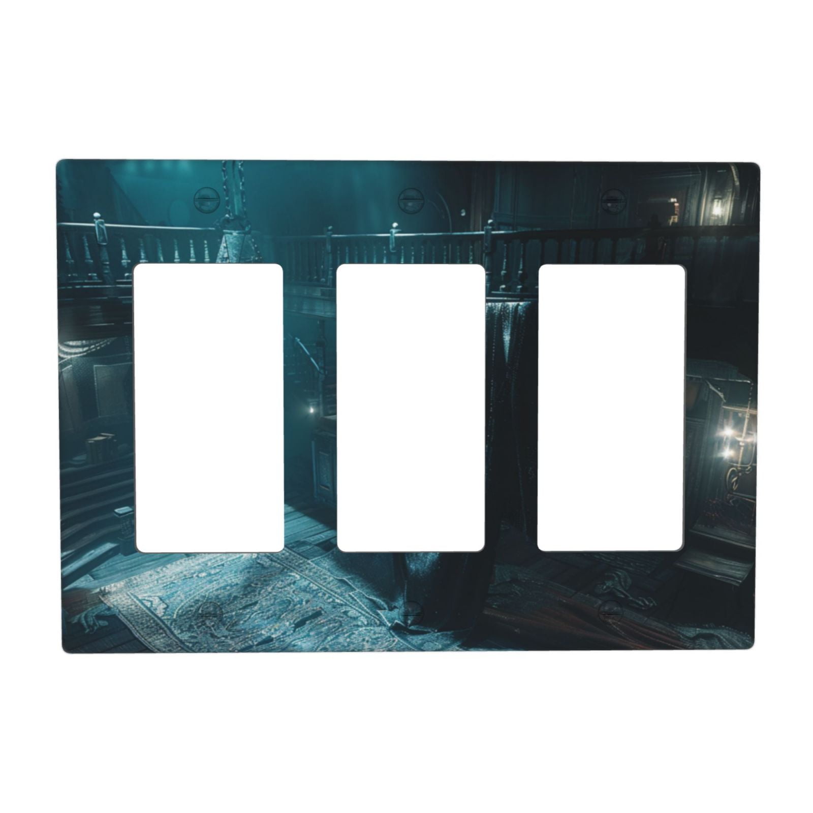 Game Graphics Temple Switch Cover Decorative Wall Plate 3-Gang Standard ...