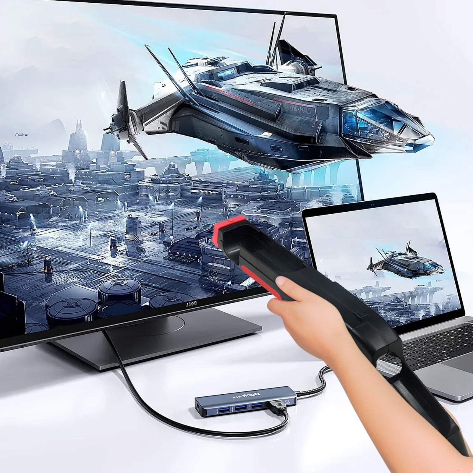 Game Gun Controller Compatible with Joy Cons Hand Grips Shooting Games ...