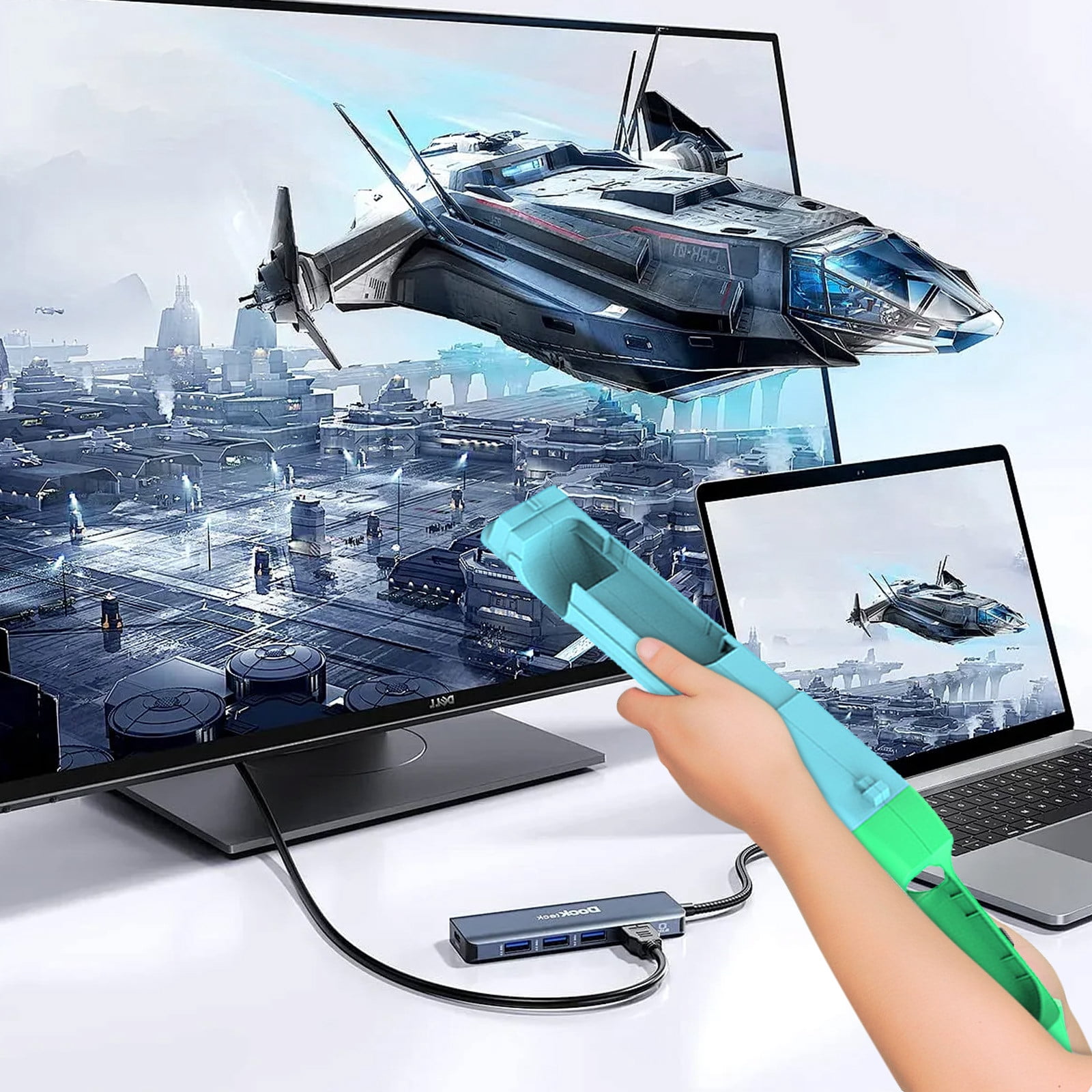 Game Gun Controller Compatible with Joy Cons Hand Grips Shooting Games ...