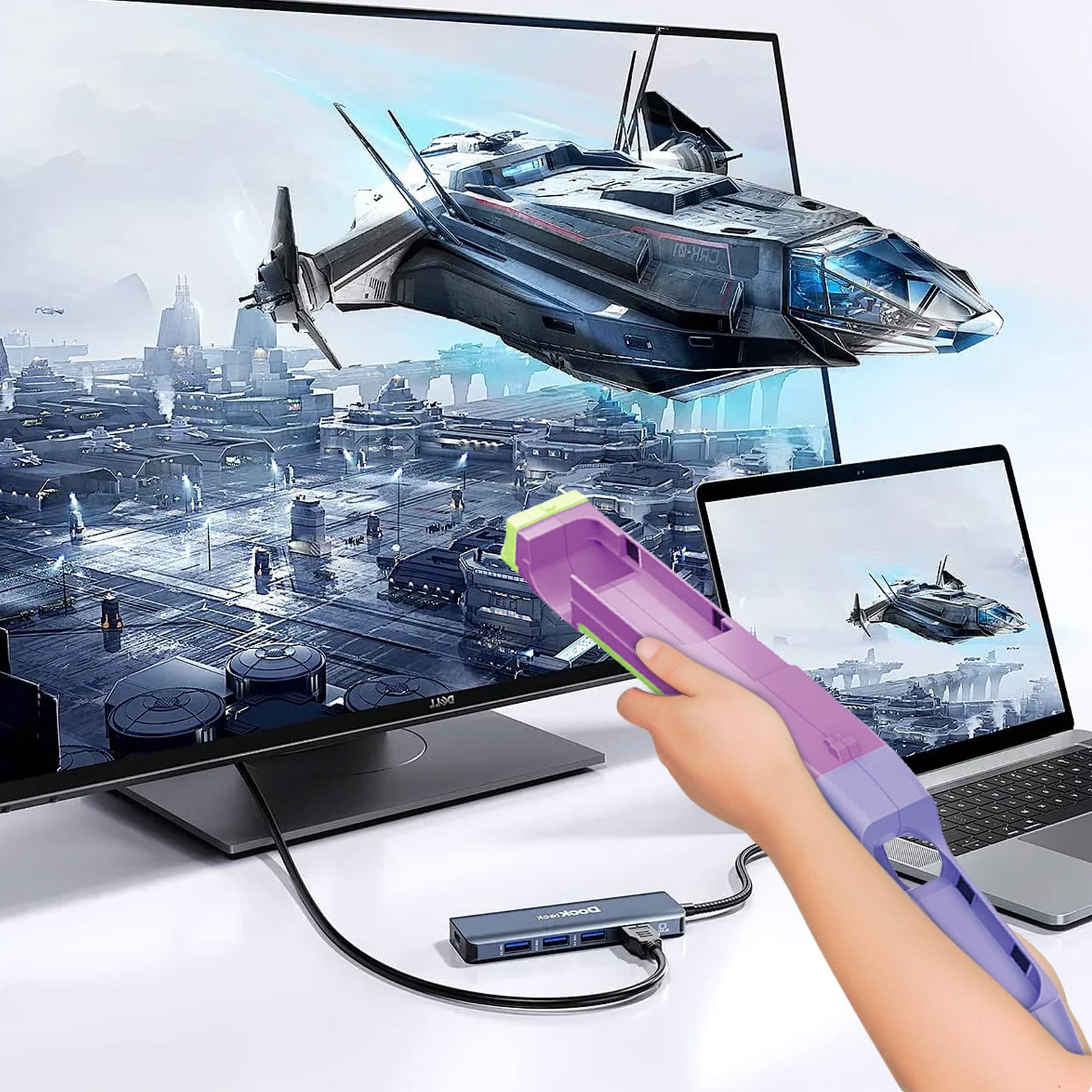 Game Gun Controller Compatible with Joy Cons Hand Grips Shooting Games ...