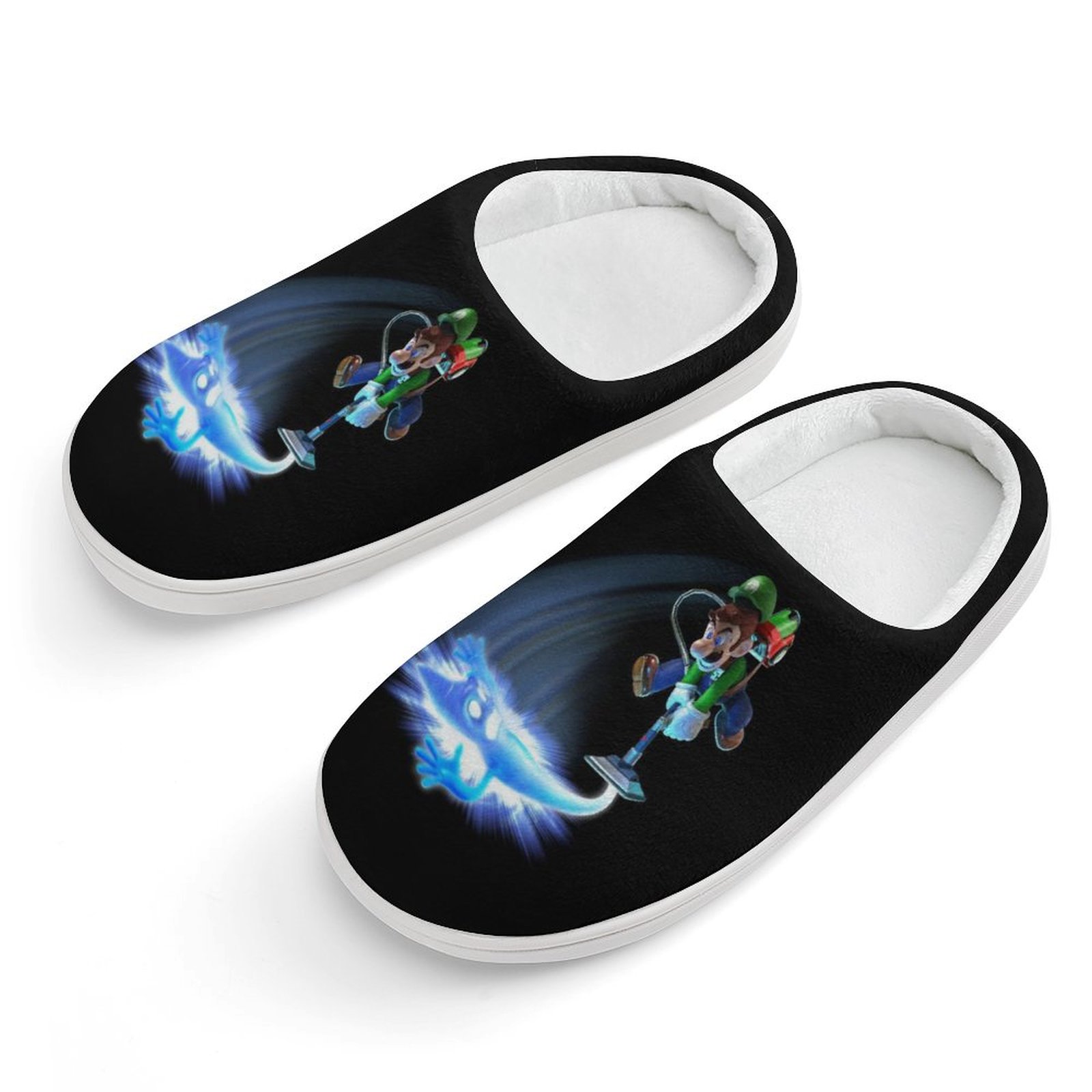 Game Horror Luigi's Mansion Cotton Slippers For Kids Winter Warm Soft ...