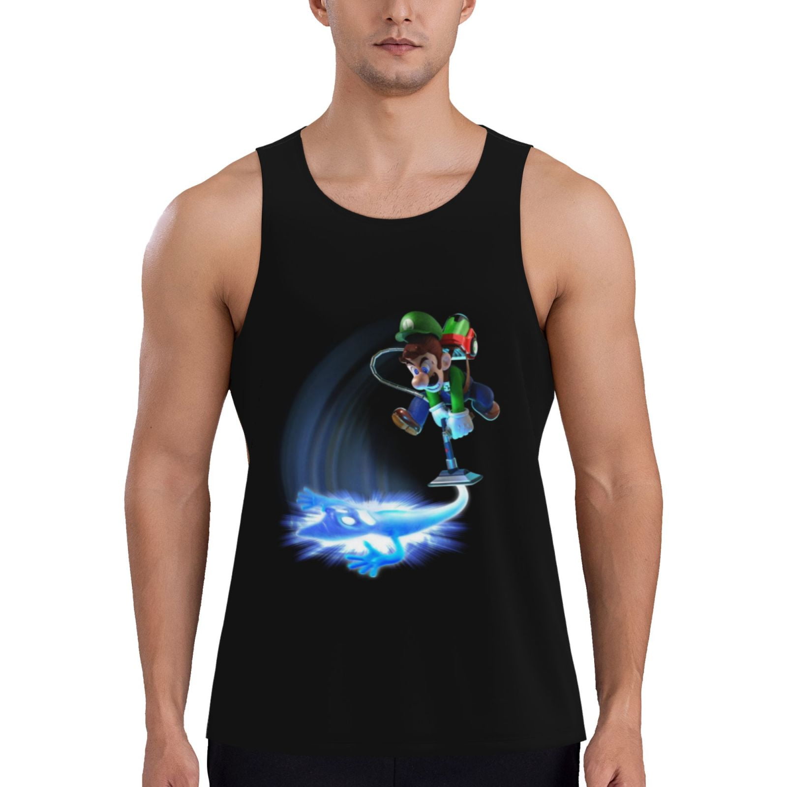 Game Horror Luigi's Mansion Men's Workout Tank Top Lightweight Soft ...
