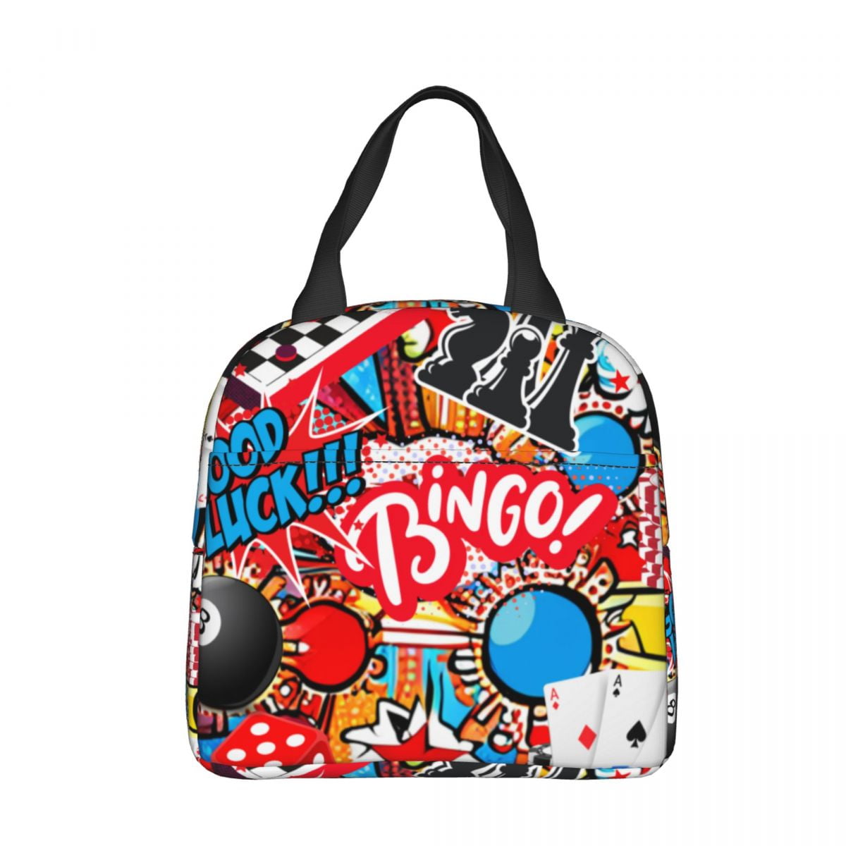 Game I Love Bingo Insulated Lunch Bags Cooler Bag Lunch Container ...