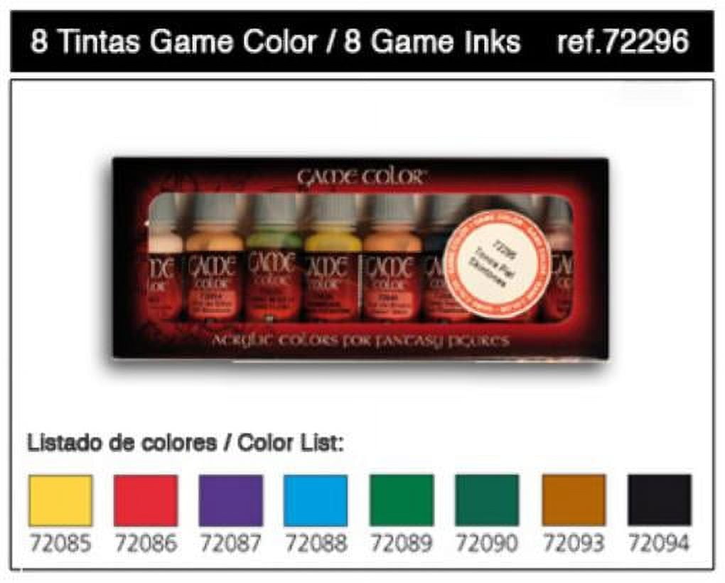 Vallejo Game Ink Paint Set 8 Color Paint - Walmart.com
