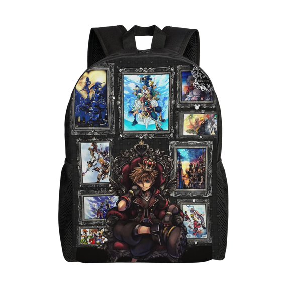 Game Kingdom Hearts Backpack Lightweight Casual Multifunctional ...