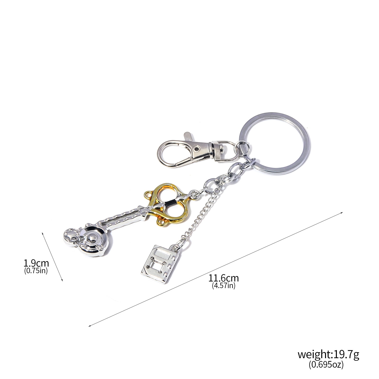 Game Kingdom Hearts Sora Key Keychain Forgotten Blade Metal Golden Key ...
