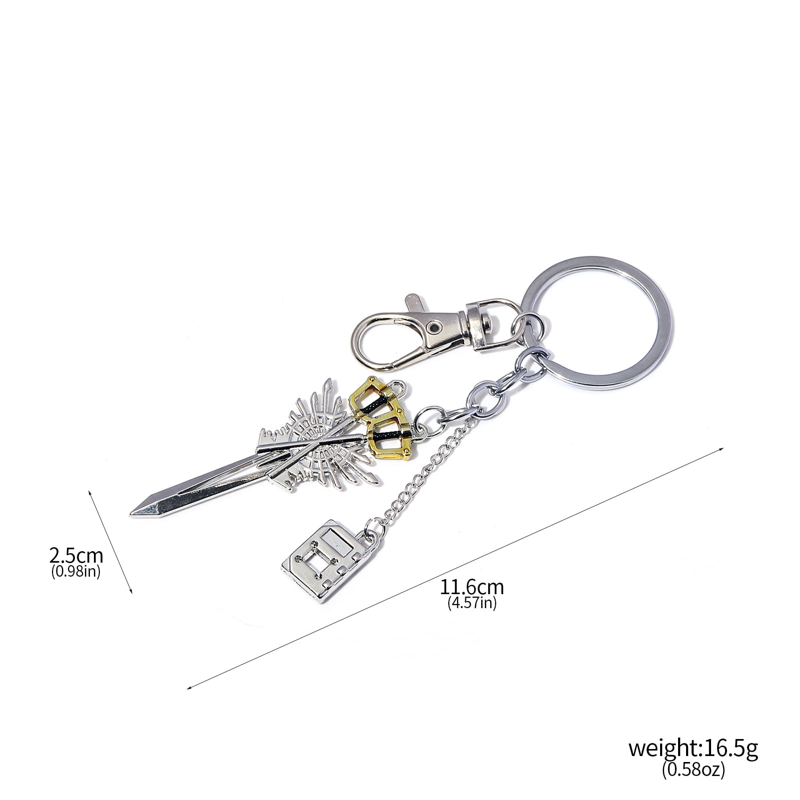 Game Kingdom Hearts Sora Key Keychain Forgotten Blade Metal Golden Key ...