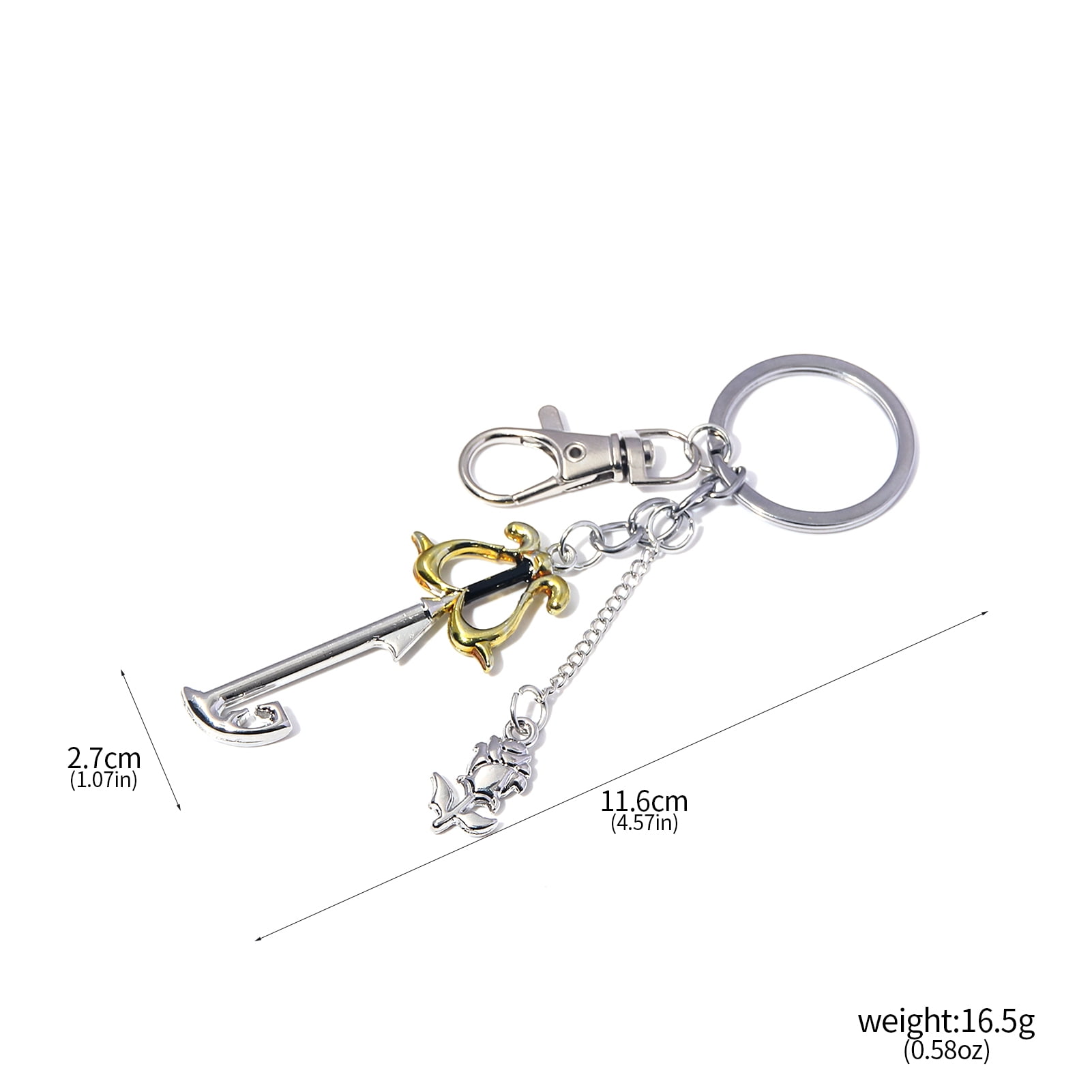 Game Kingdom Hearts Sora Key Keychain Forgotten Blade Metal Golden Key ...