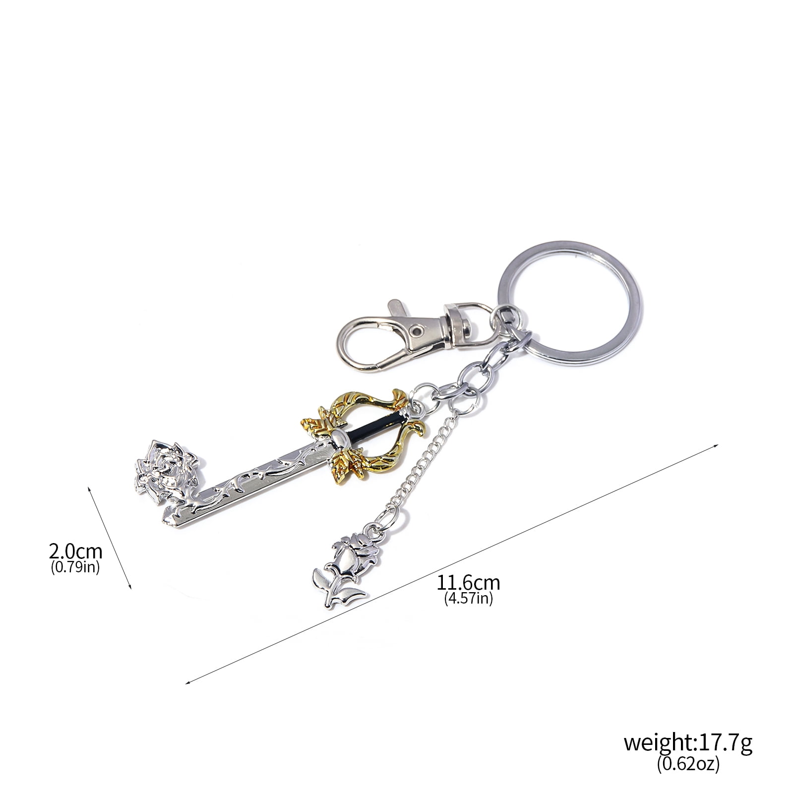Game Kingdom Hearts Sora Key Keychain Forgotten Blade Metal Golden Key ...
