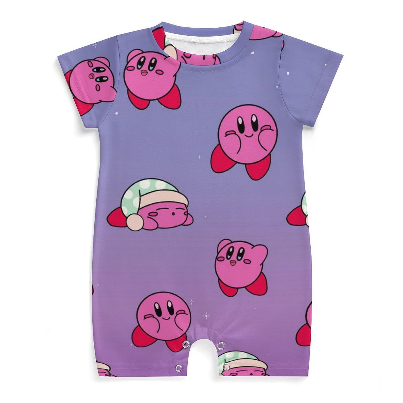 Game Kirby Baby One-Piece Rompers Summer Short Sleeve Outfit Clothing ...