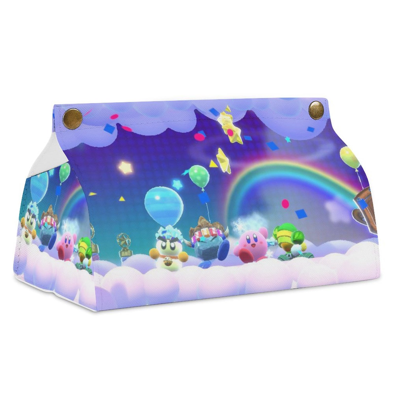 Game Kirby Character Tissue Box Cover PU Tissue Paper Case Pouch Holder ...